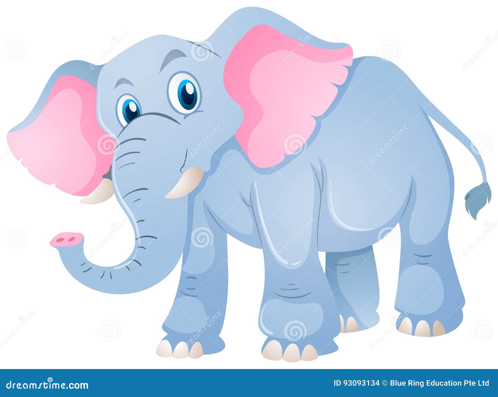 Elefante Azul En El Fondo Blanco Ilustración del Vector - Ilustración ...