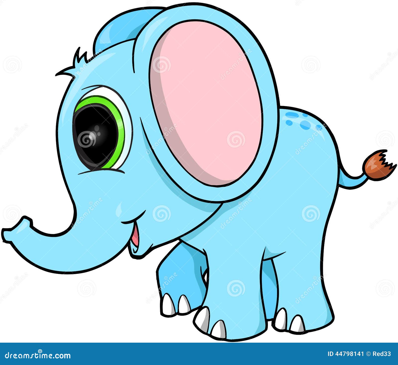 Elefante azul lindo ilustración del vector. Ilustración de vector ...