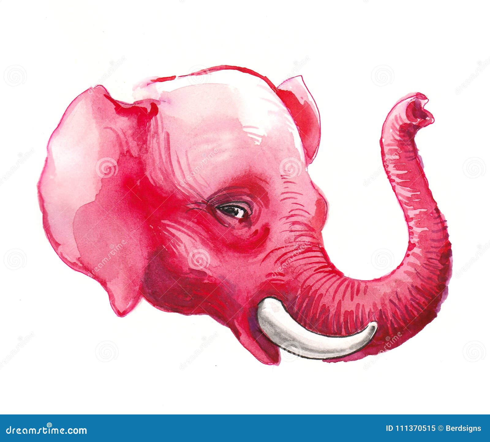 Elefante cor-de-rosa imagem de stock. Imagem de animal - 111370515
