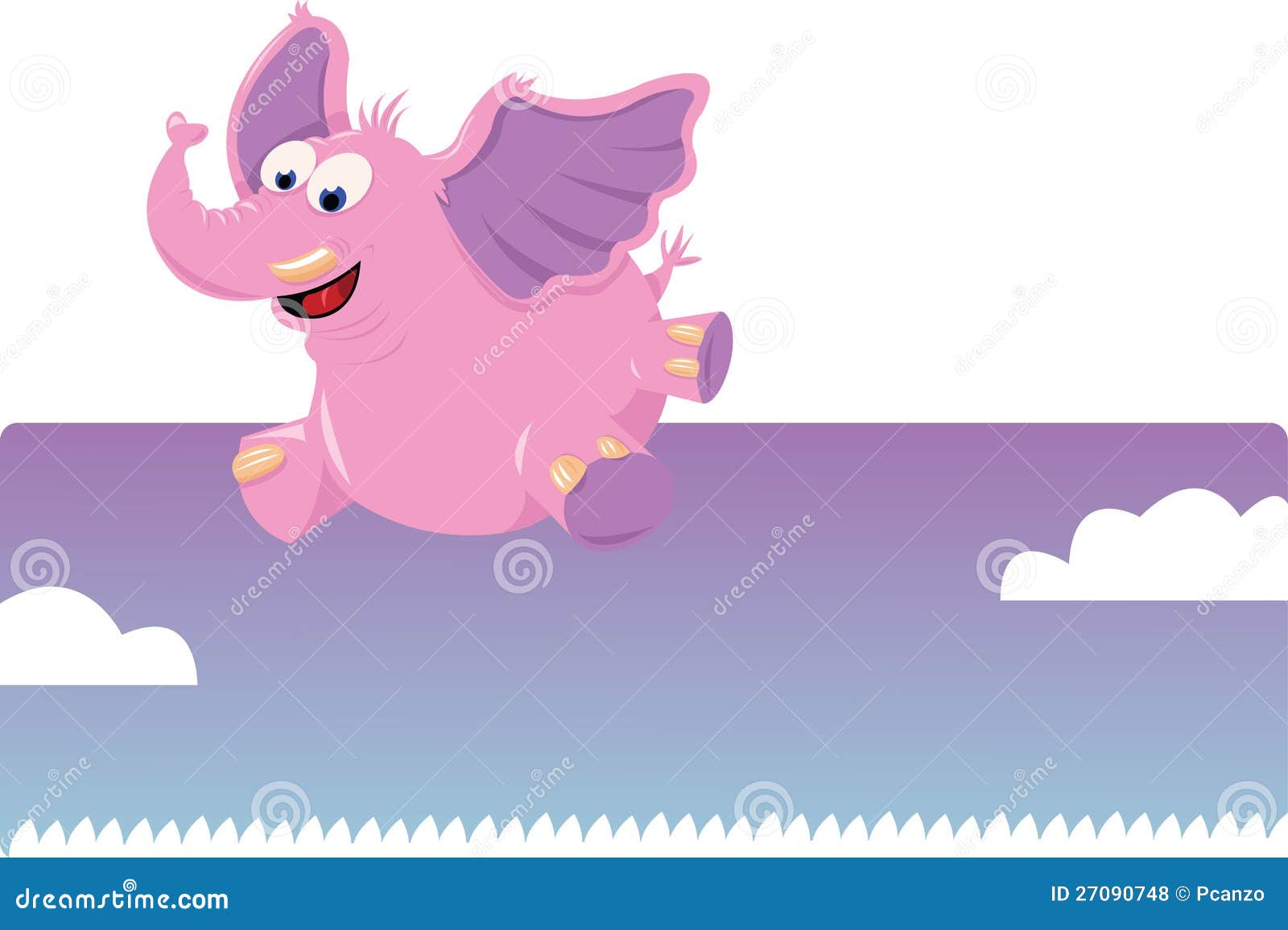 Elefante cor-de-rosa ilustração do vetor. Ilustração de roxo - 27090748