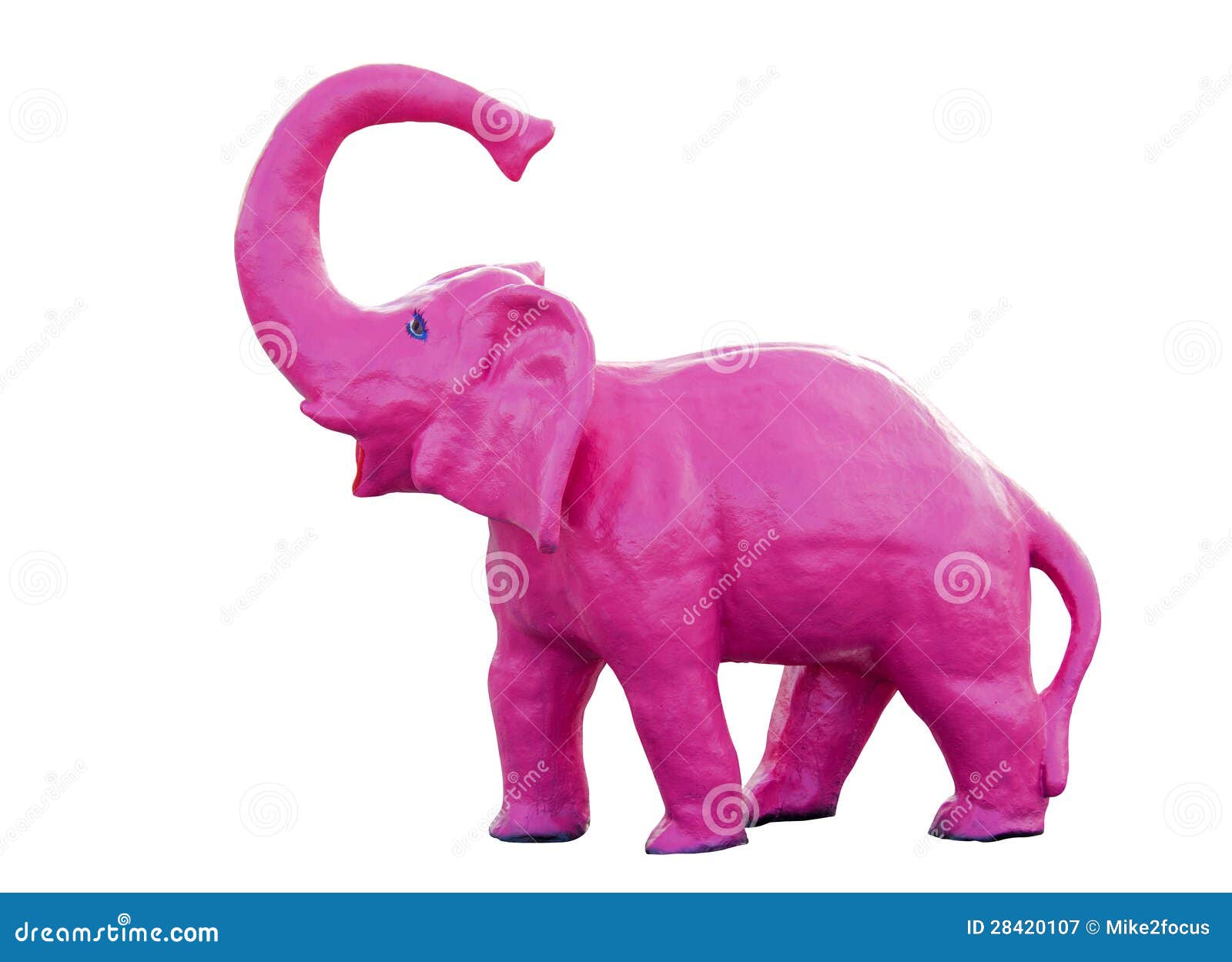 Elefante Cor-de-rosa Com Trajeto Do Esboço Imagem de Stock - Imagem de ...