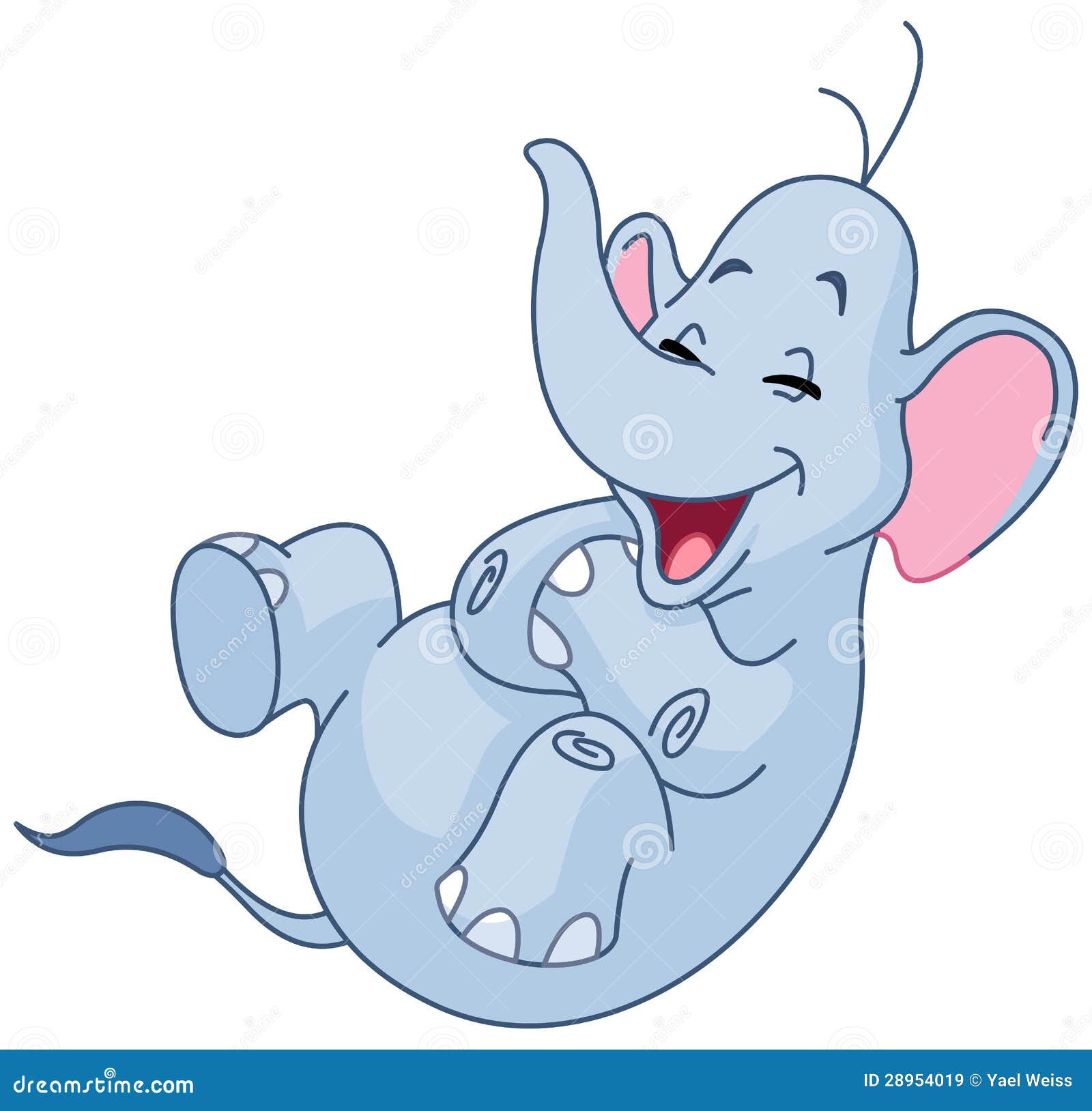 Elefante de risa ilustración del vector. Ilustración de divertido ...