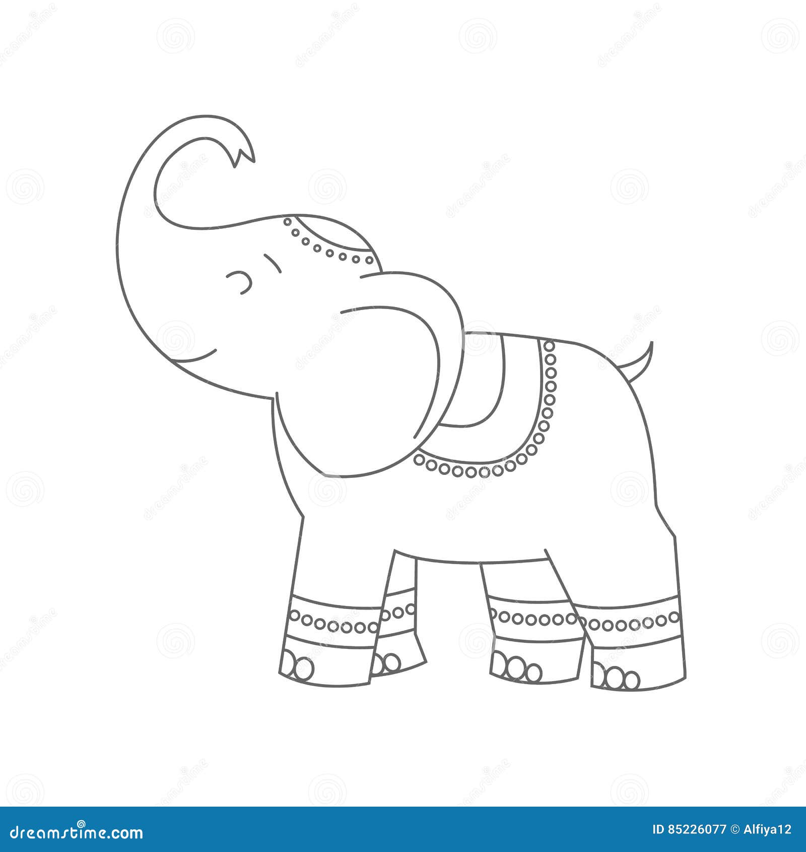 Elefante Para El Libro De Colorear Ilustración del Vector - Ilustración ...