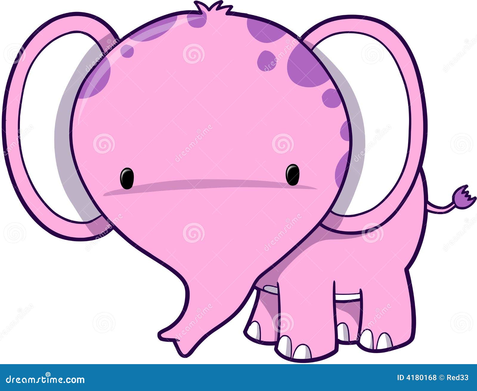 Elefante rosado lindo ilustración del vector. Ilustración de elefante ...