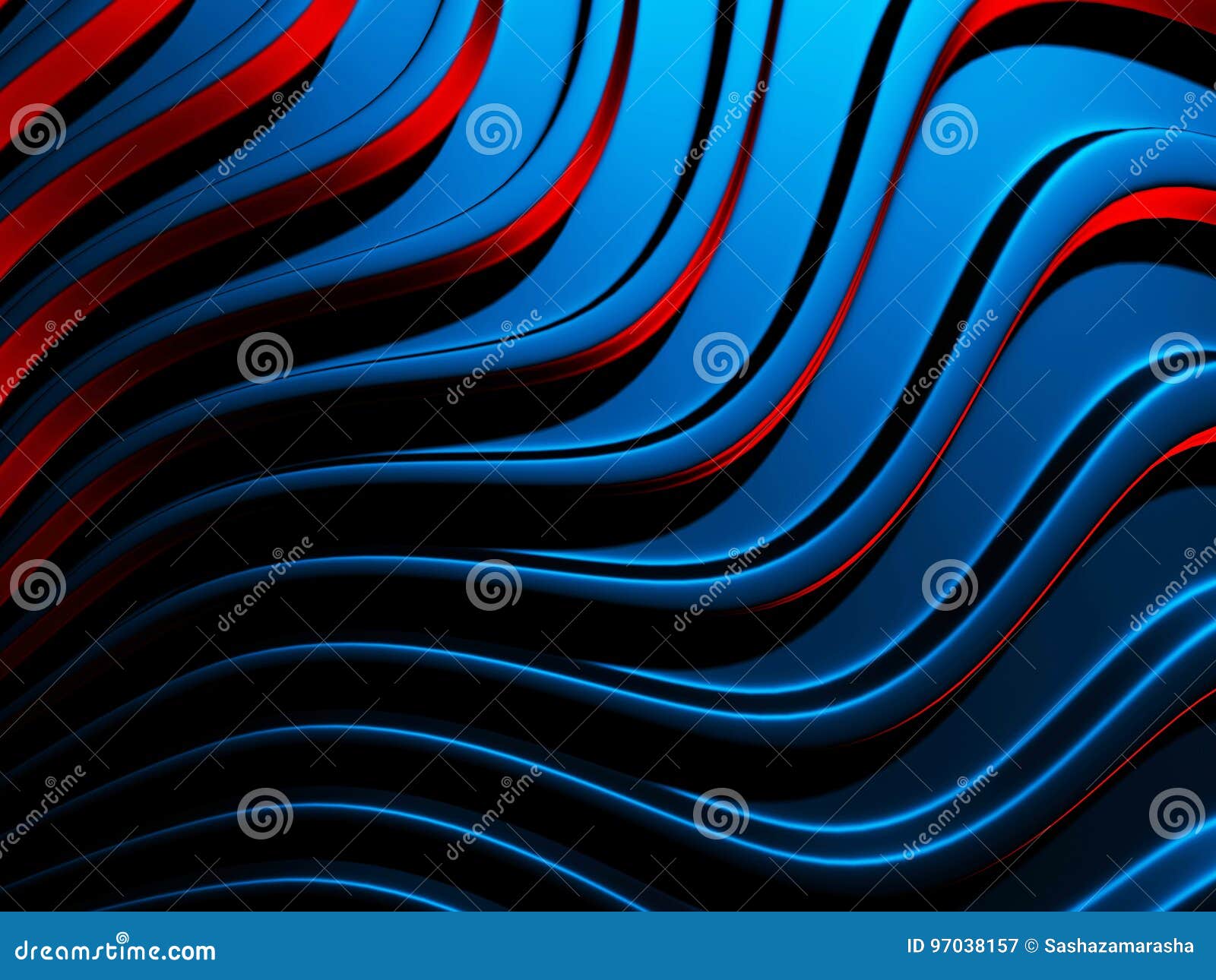 Elegance Blue Red Wave Stripe Wall Background Stock Illustration ...