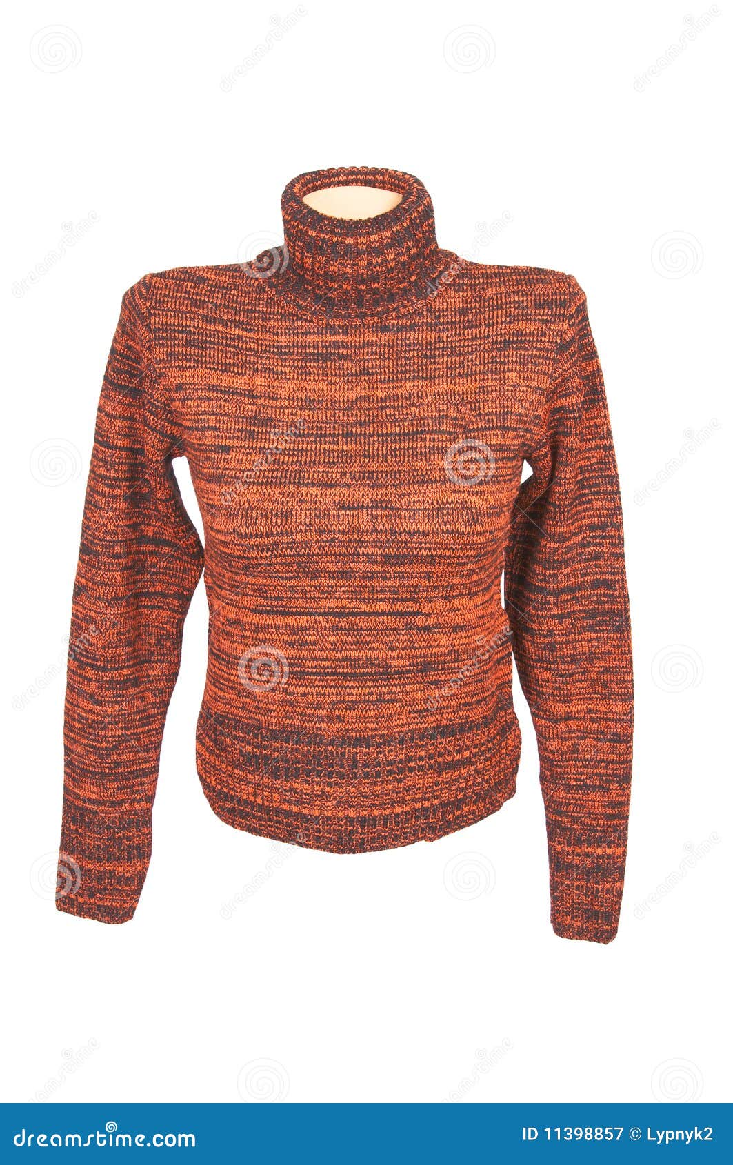 Elegance Comfortable Sweater on a White. Stock Image - Image of brown ...