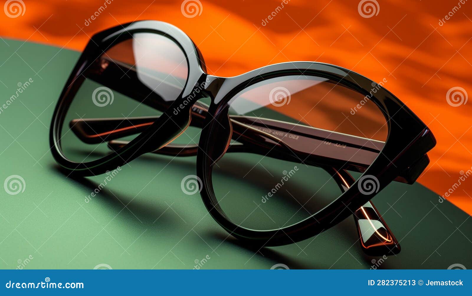 Elegance in Eyewear Modern Sunglasses with Shiny Black Frames Generated ...