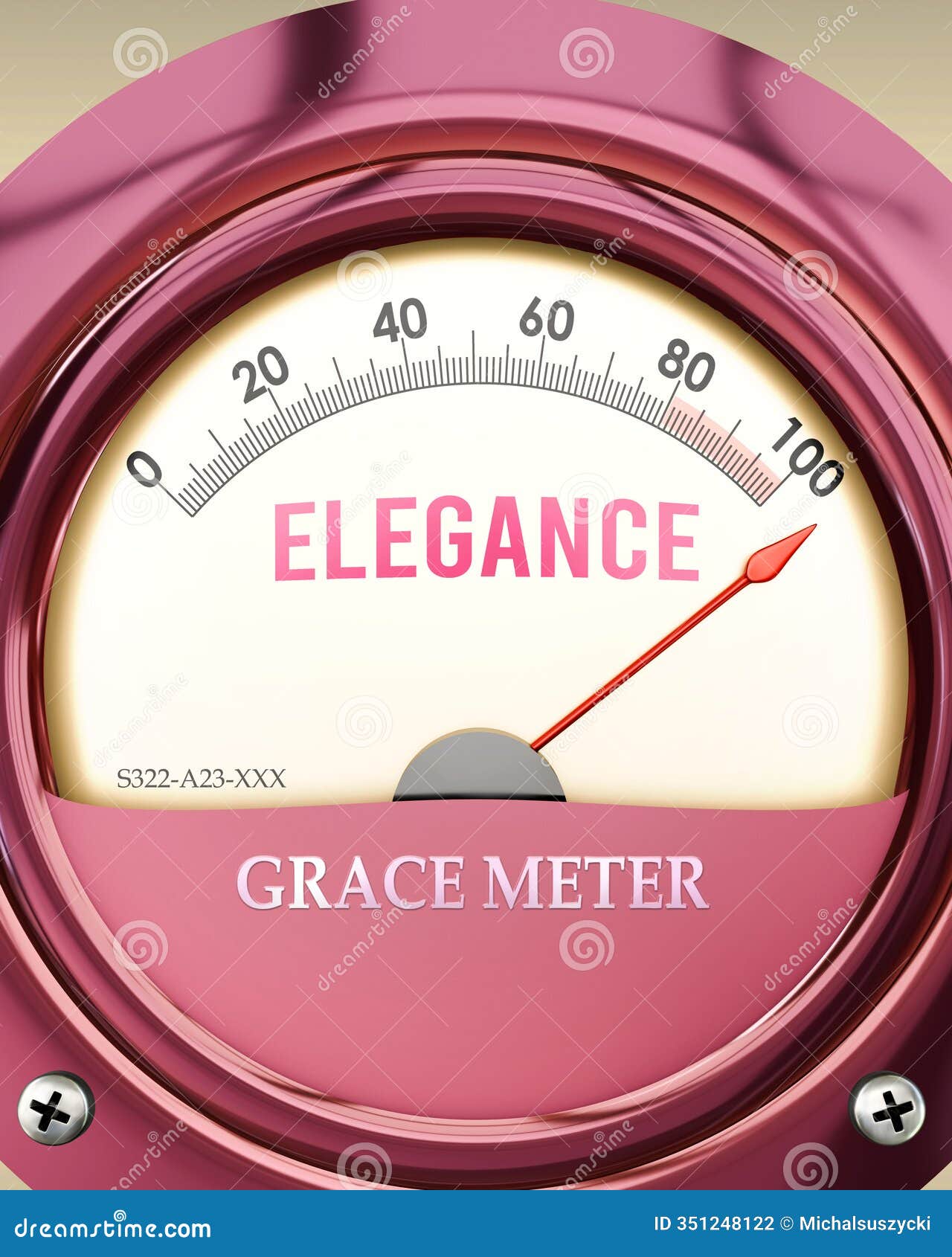 Elegance and Grace Meter that is Hitting a Full Scale, Showing a Very ...