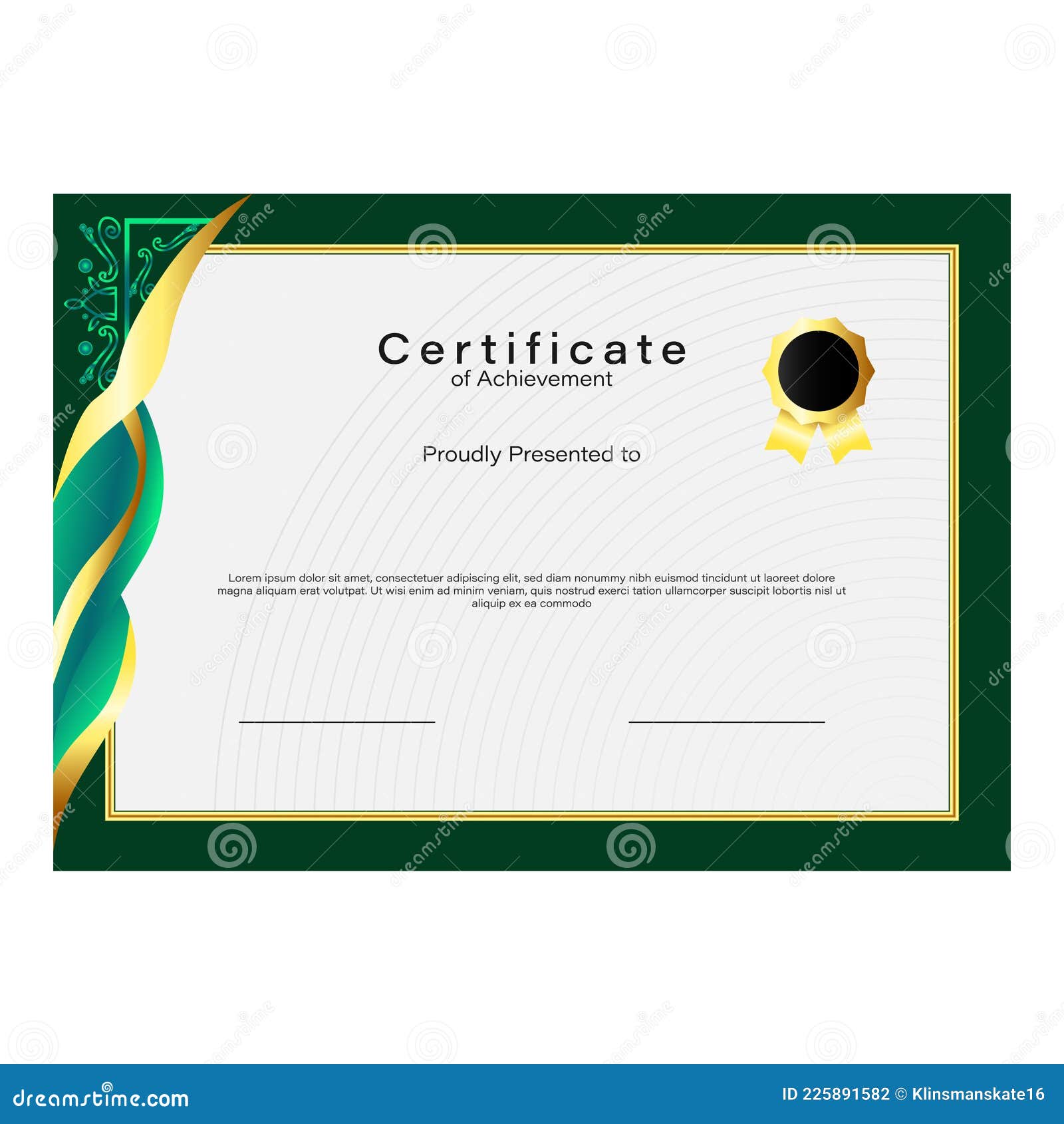 Elegance Graduation Certificate Border Template Design Vector ...