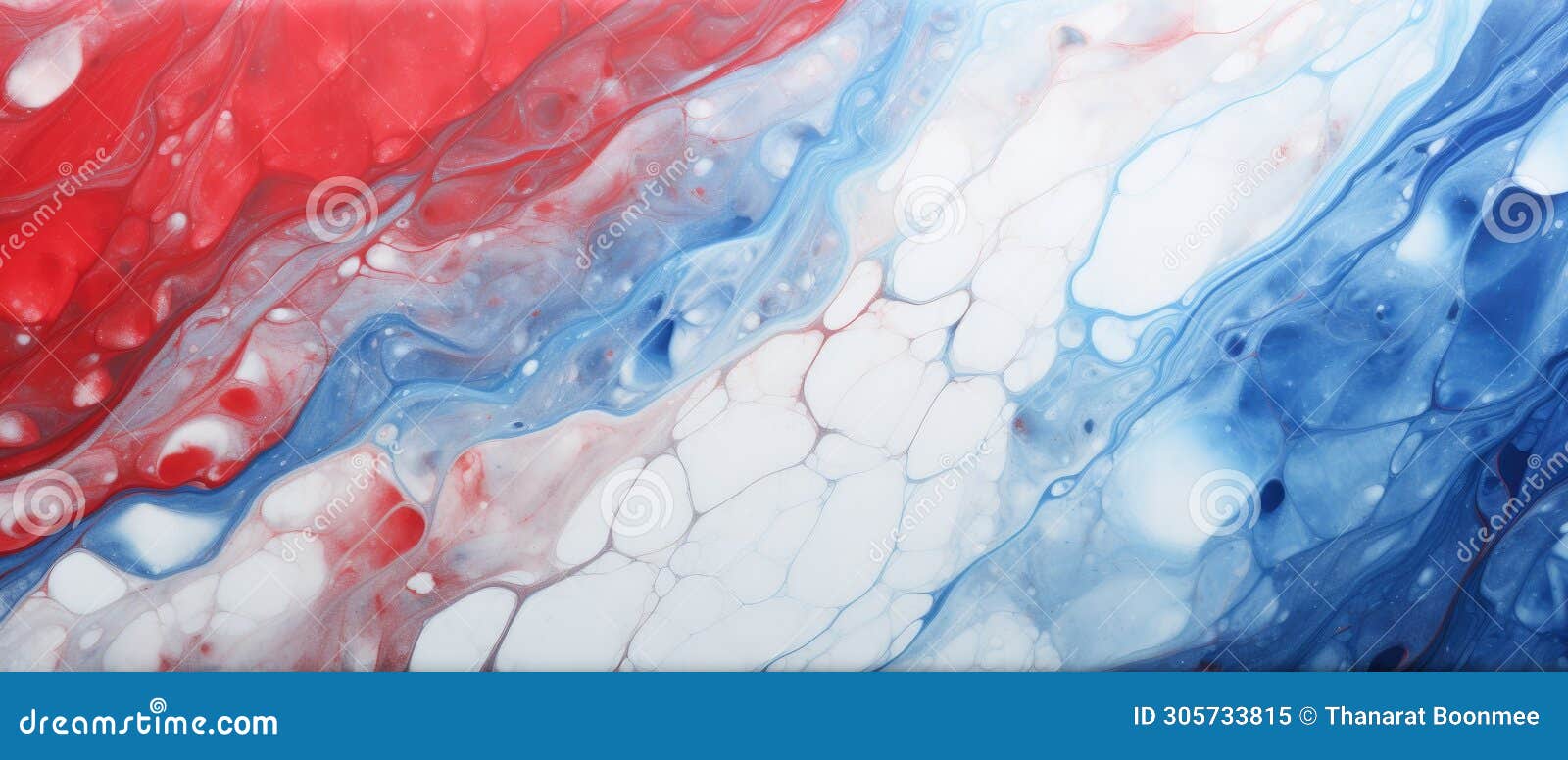Elegance Meets Color in this Abstract Marbled White, Red, and Blue ...