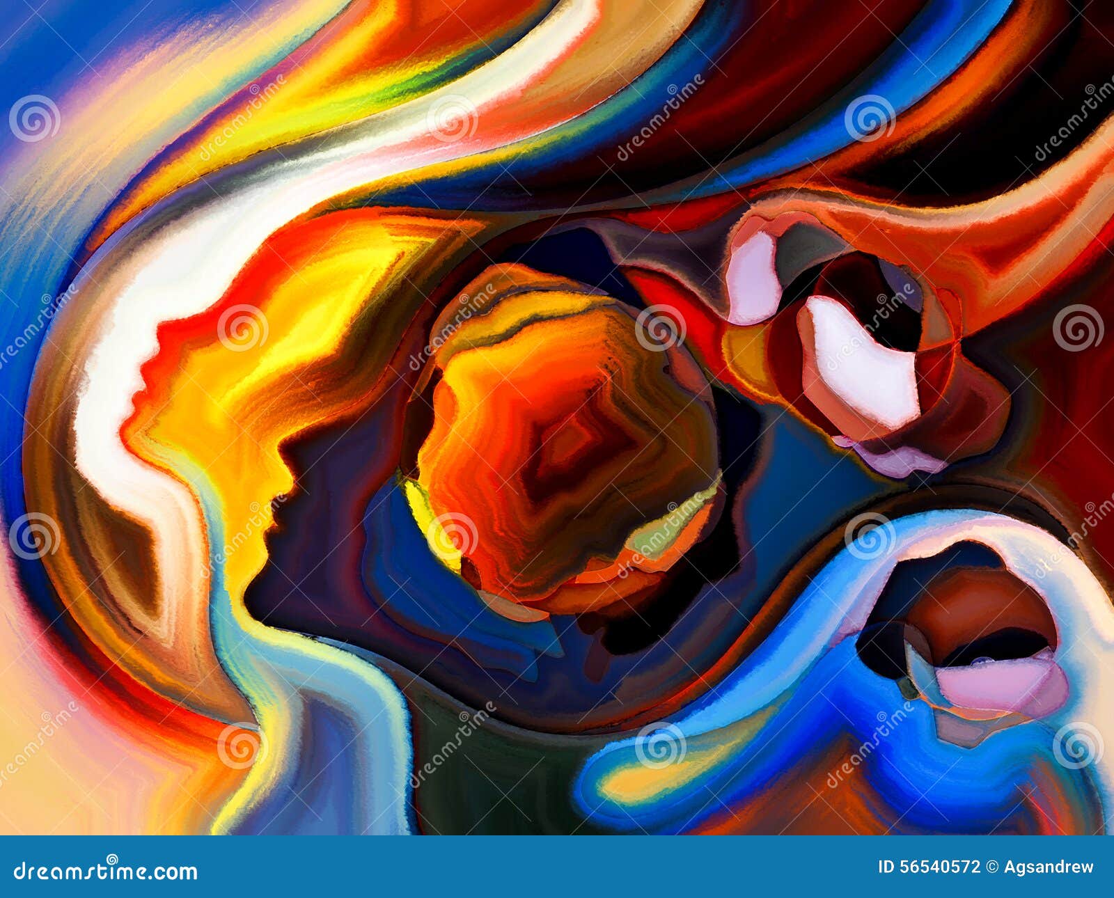 Elegance of Mind Shapes stock illustration. Illustration of texture ...