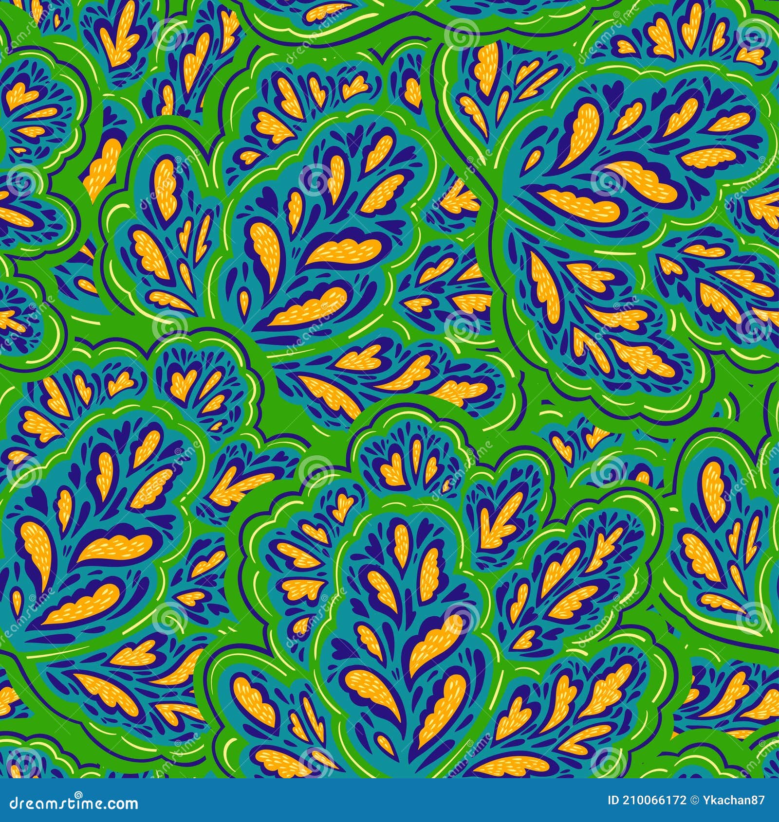 Elegance Seamless Pattern with Plant Organic Psychedelic Structures and ...