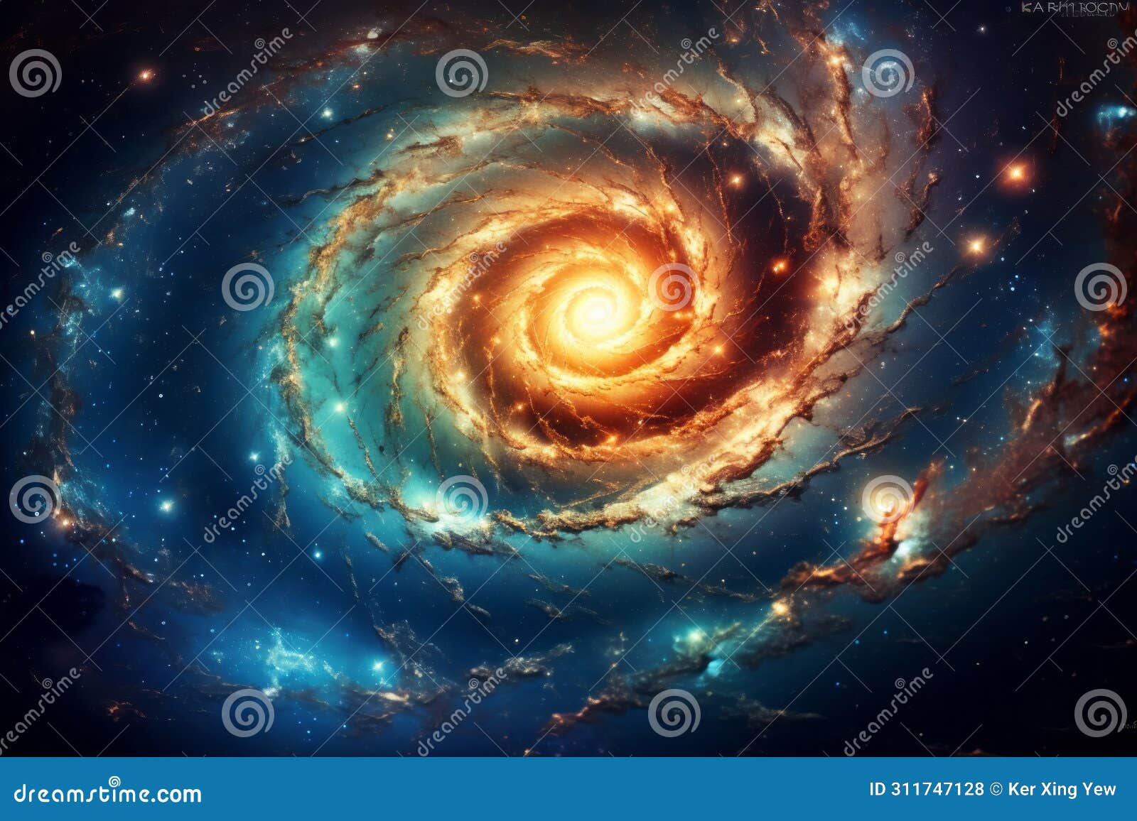 The Elegance of a Spiral Galaxy S Form Stock Illustration ...