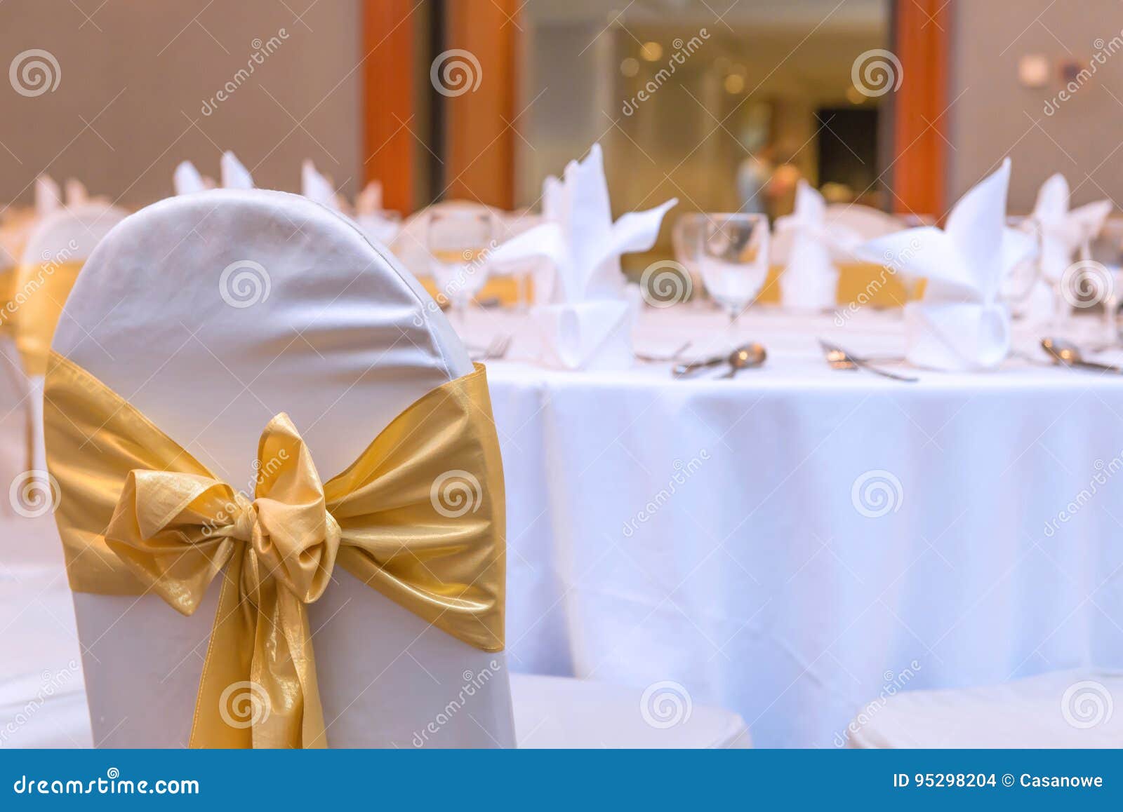 Elegance of Table Set Up for Dinning Room Stock Photo - Image of silver ...