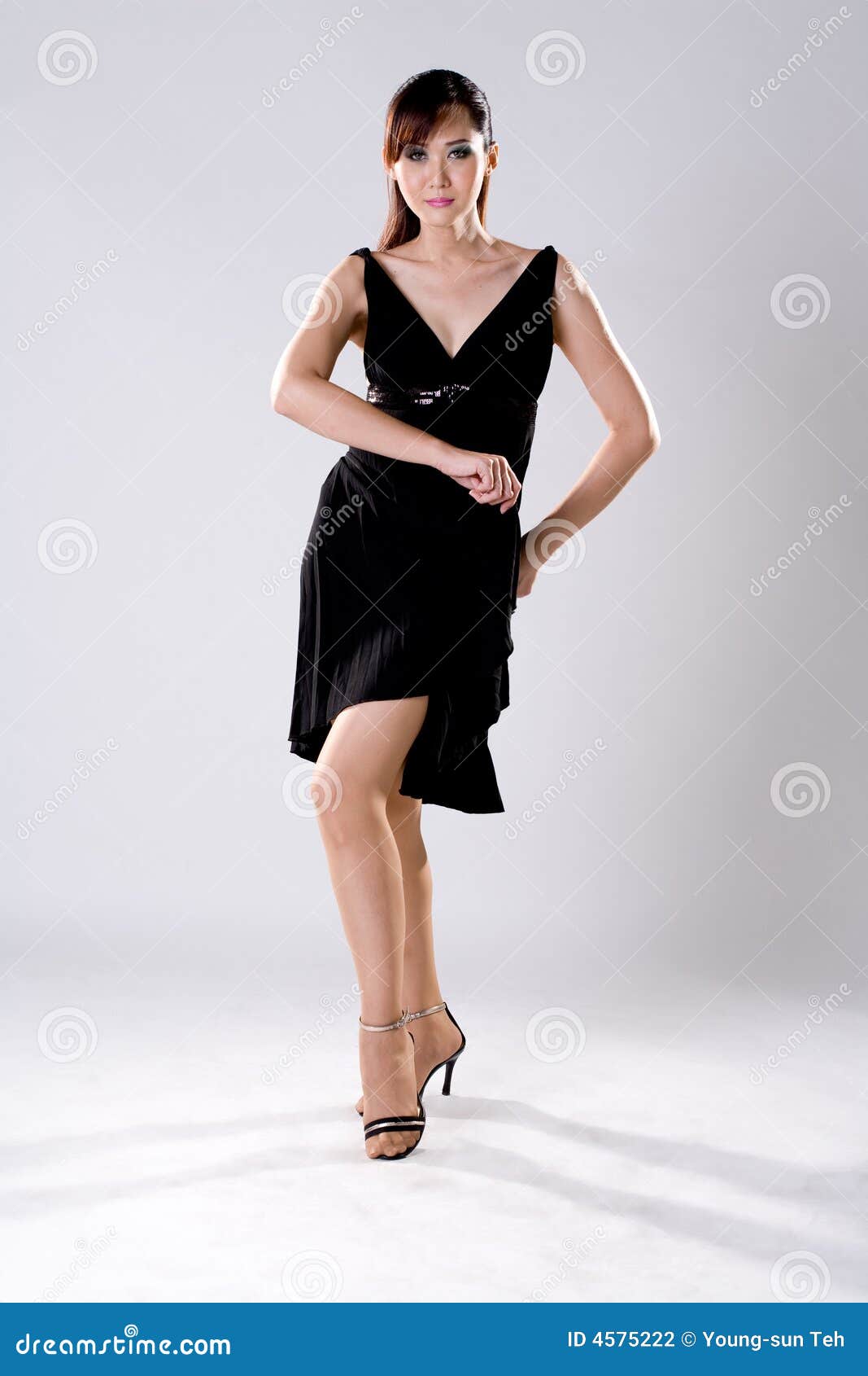 Elegance Woman in Dancing Pose Stock Photo - Image of complexion ...