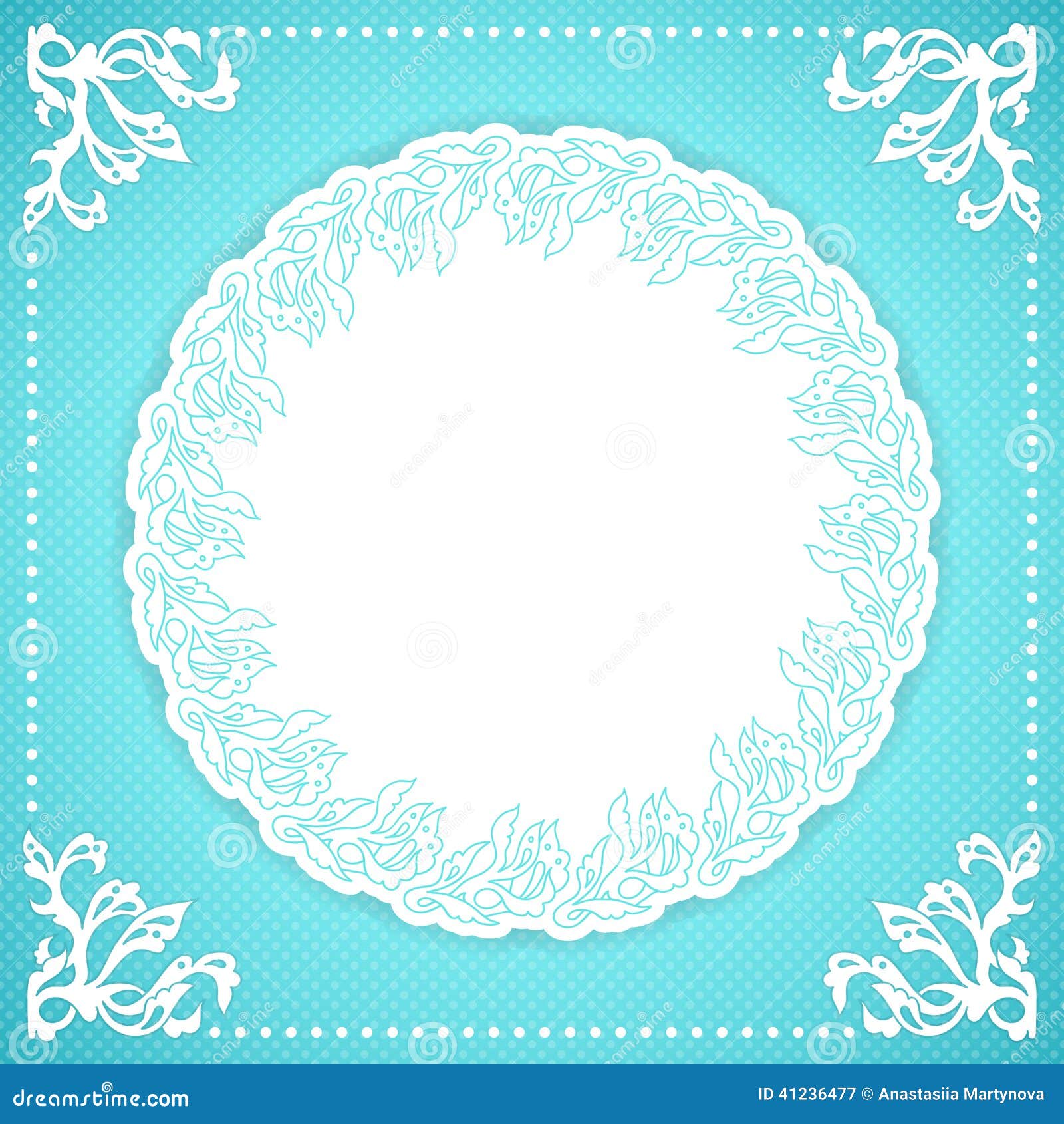 Elegand Turquoise Vintafe Floral Frame Stock Vector - Illustration of ...