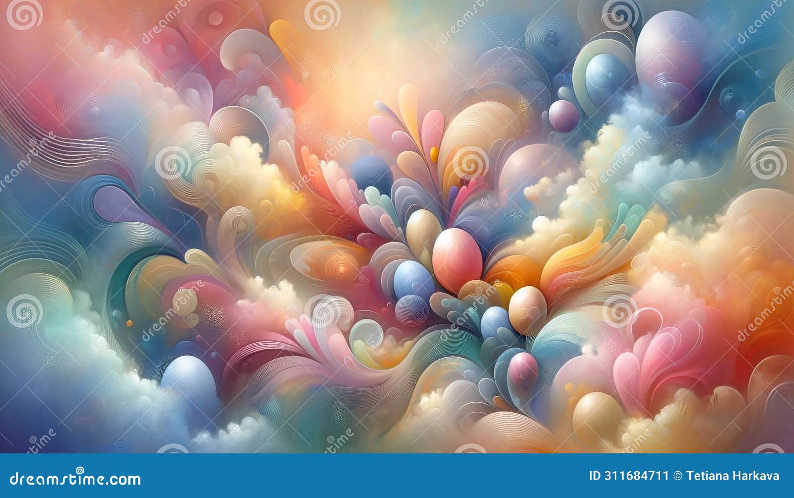 An Elegant, Abstract Background Celebrating Easter with a Pastel Color ...