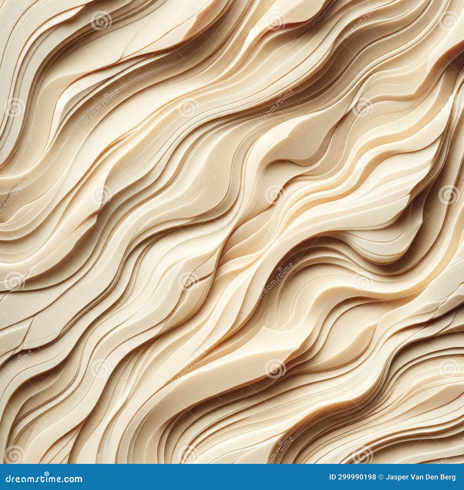 Abstract Beige Wavy Texture Background, AI Generated Stock Illustration ...