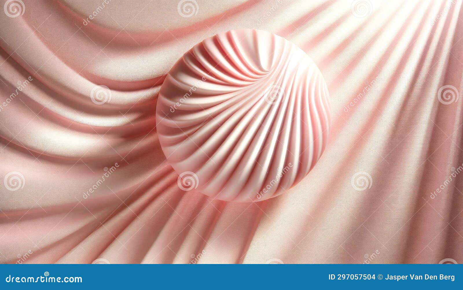 Abstract Pink Drapery with Central Swirl Design, AI Generated Stock ...