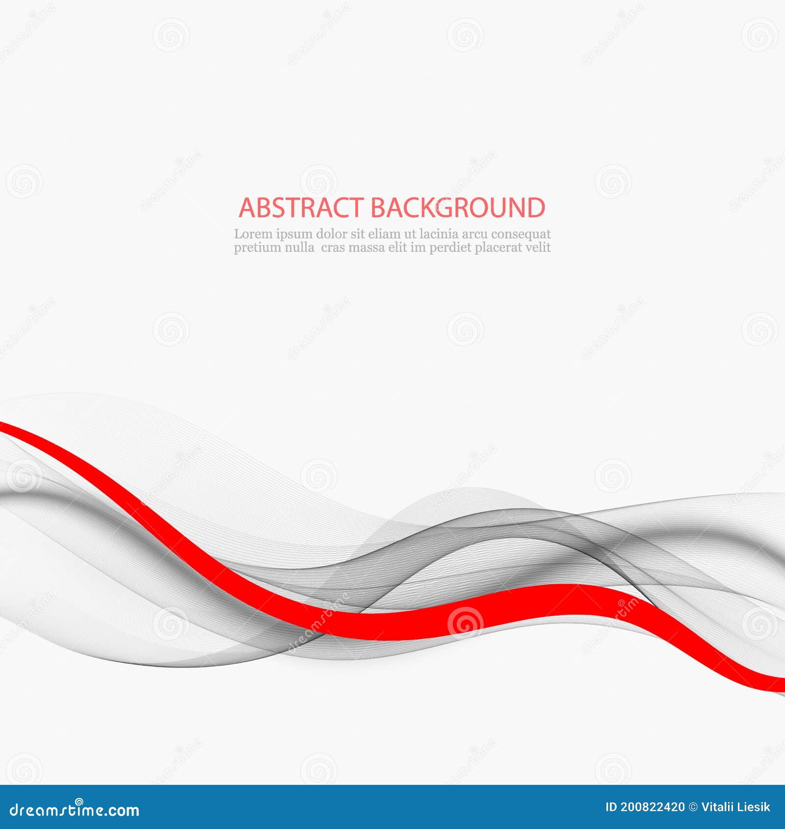 Elegant Abstract Background Gray and Red Wave Flow Background Stock ...