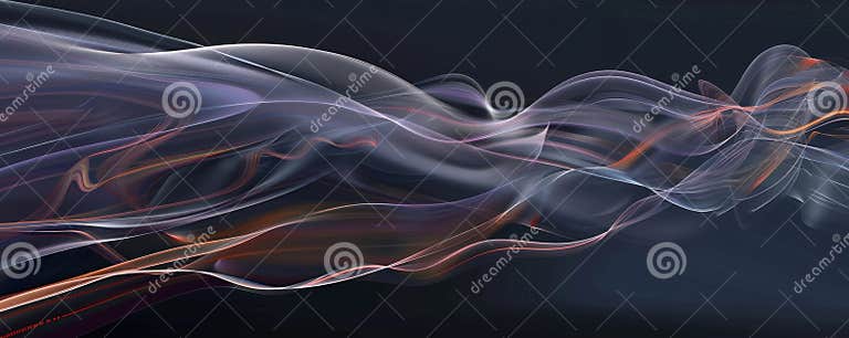 Elegant Abstract Digital Art Representing Fluid Dynamics and Motion ...