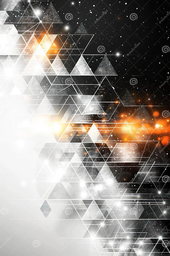 Elegant Abstract Geometric Overlay with Modern Triangular Patterns and ...