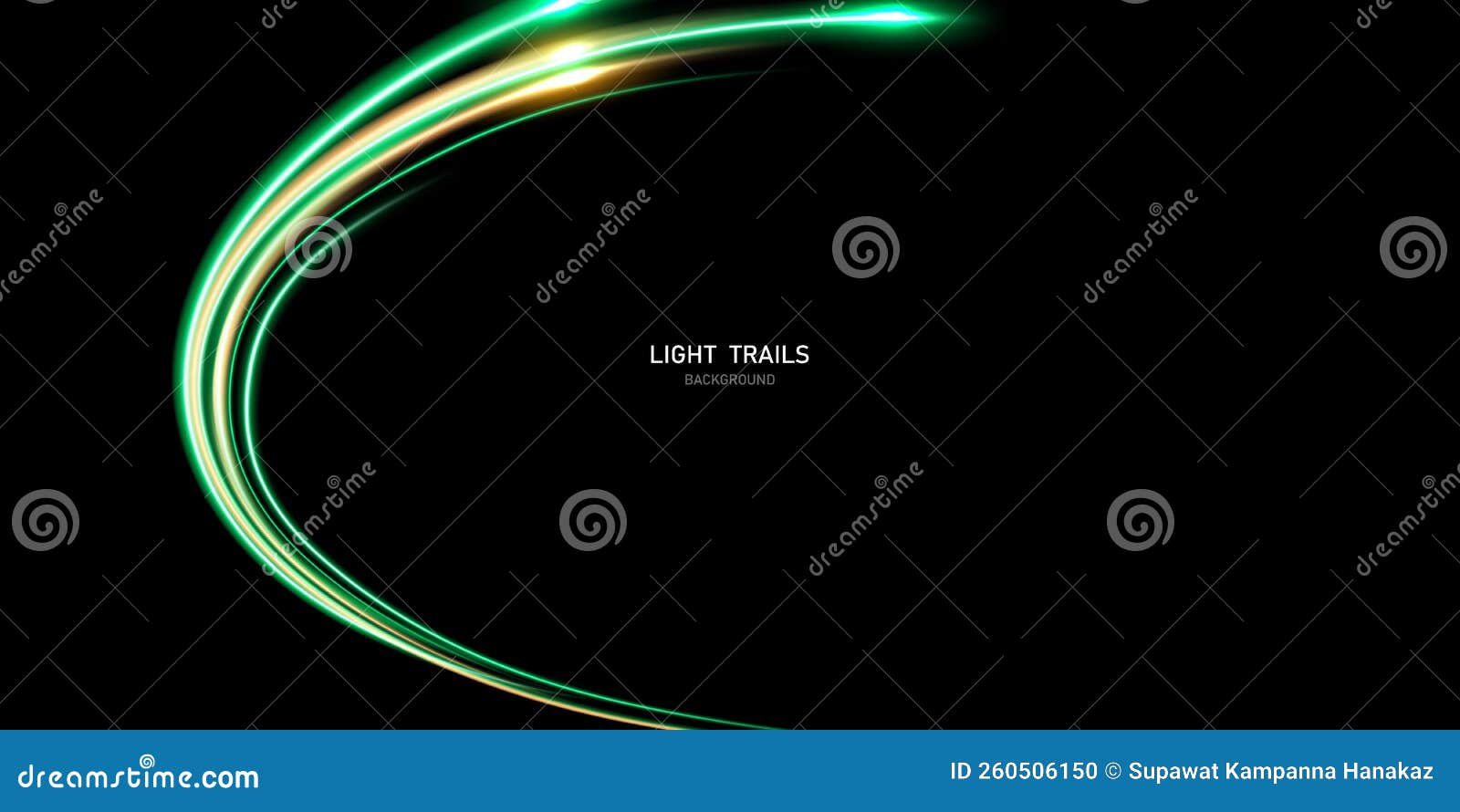 Elegant Abstract Light Line Effect Design Vector Illustration on Black ...