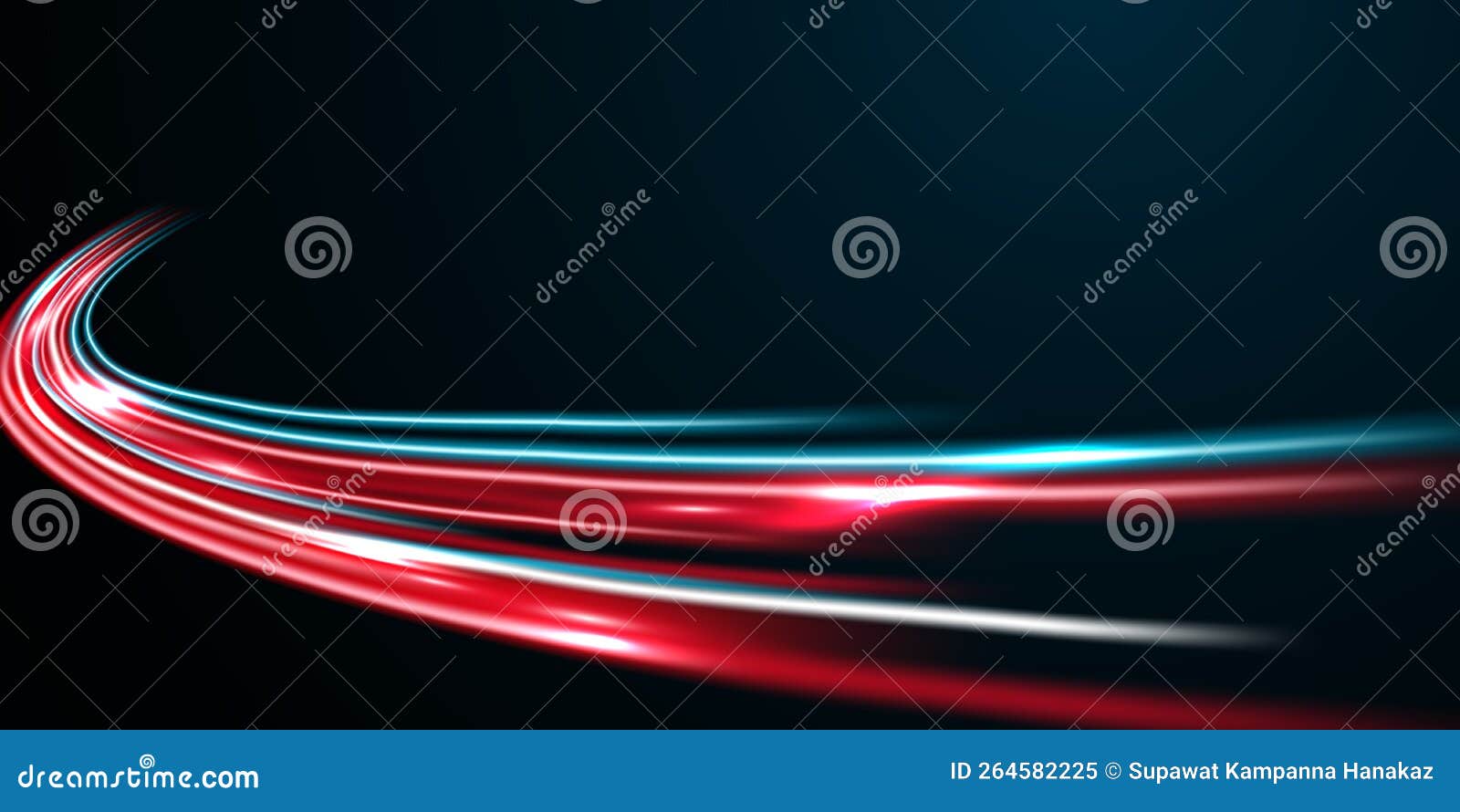 Elegant Abstract Light Line Effect Design Vector Illustration on Black ...