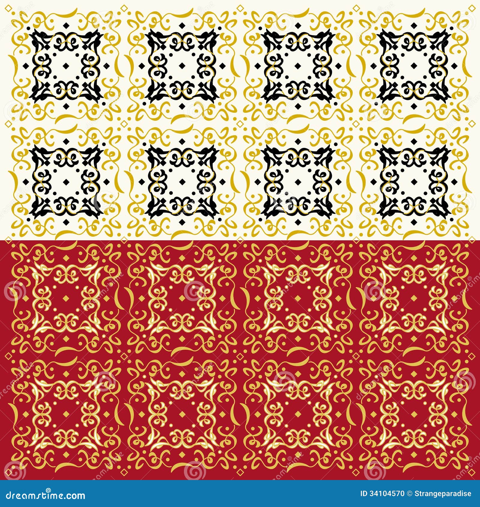 Elegant Abstract Pattern (Two Colors Set) Stock Vector - Illustration ...