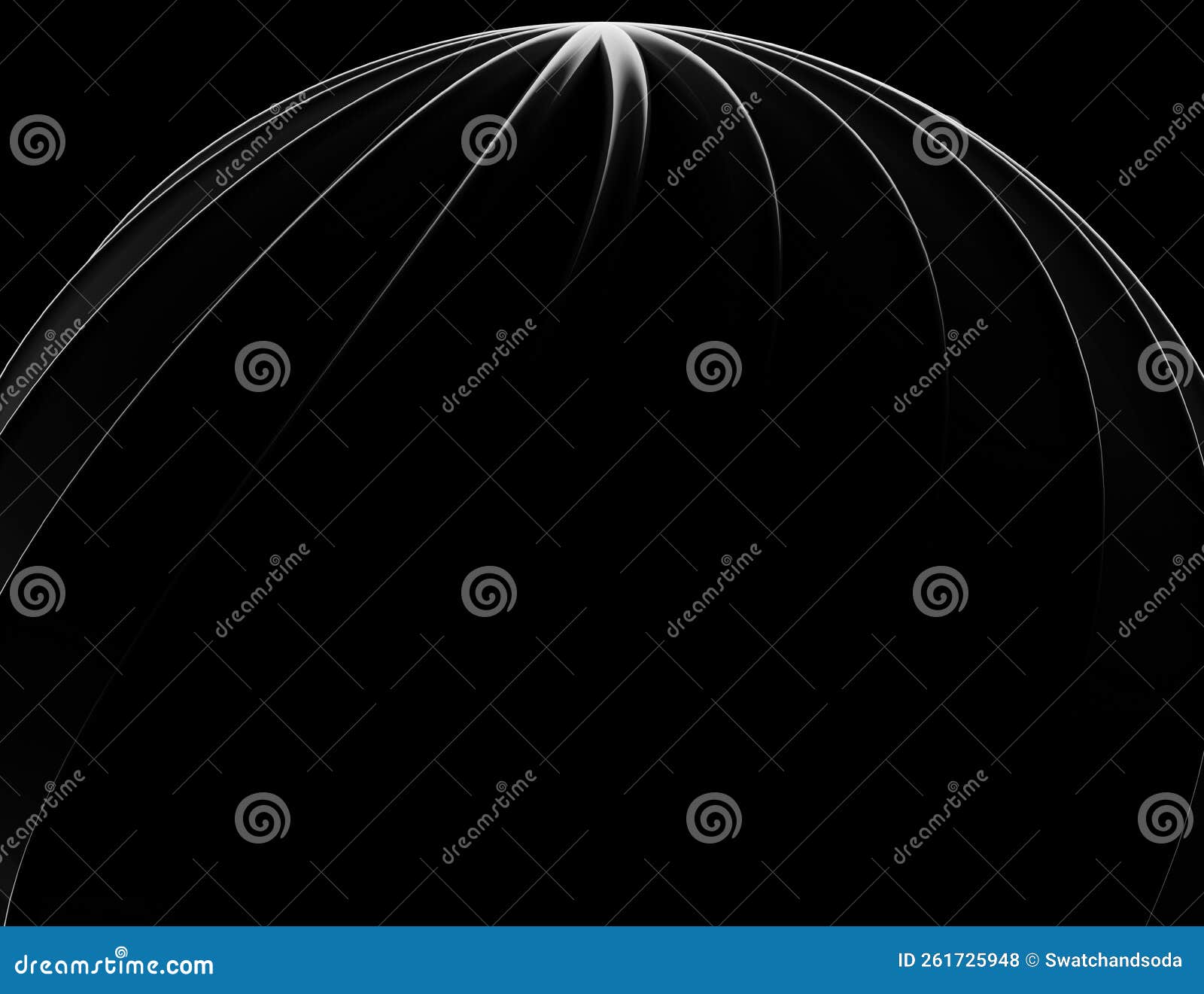 Abstract 3D Rendered Twisted Sphere Pattern Black and White Background ...