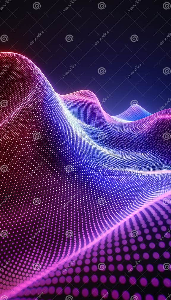 Elegant Abstract Wave Technology Backdrop with Captivating Blue Digital ...