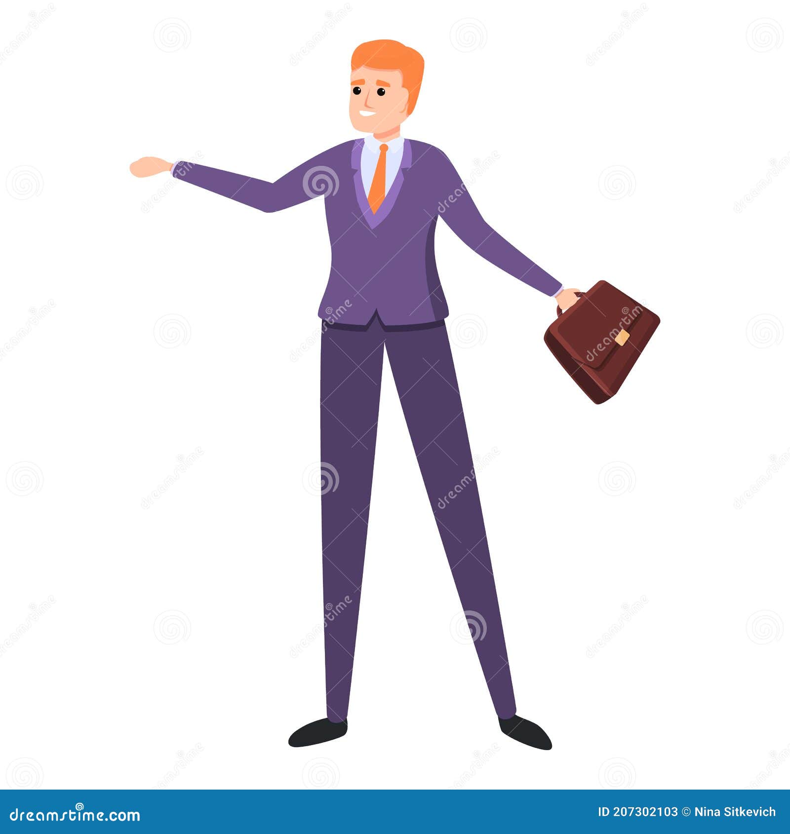 Elegant Agent Icon, Cartoon Style Stock Illustration - Illustration of ...