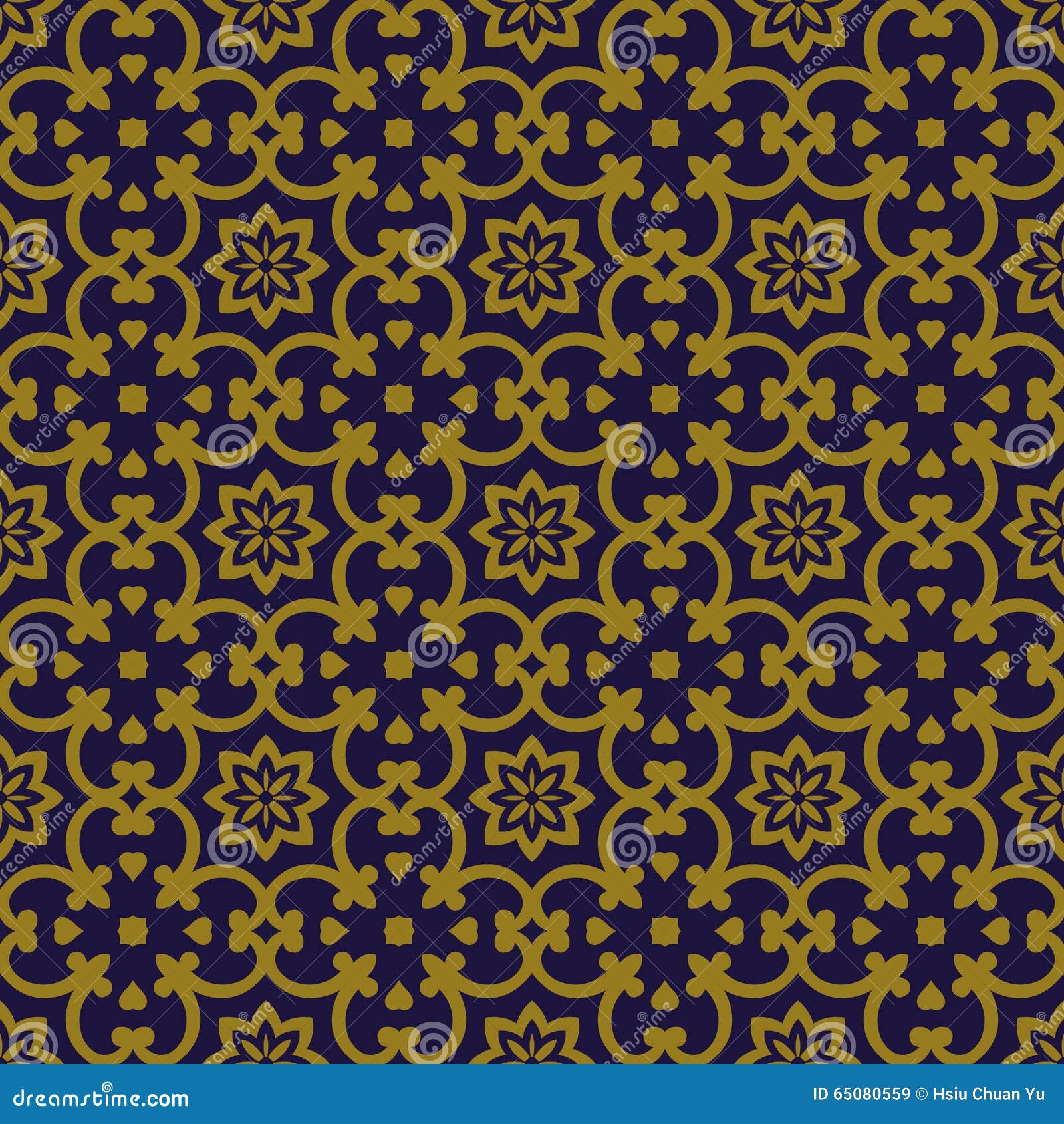 Elegant Antique Background Image of Curve Flower Kaleidoscope Pattern ...