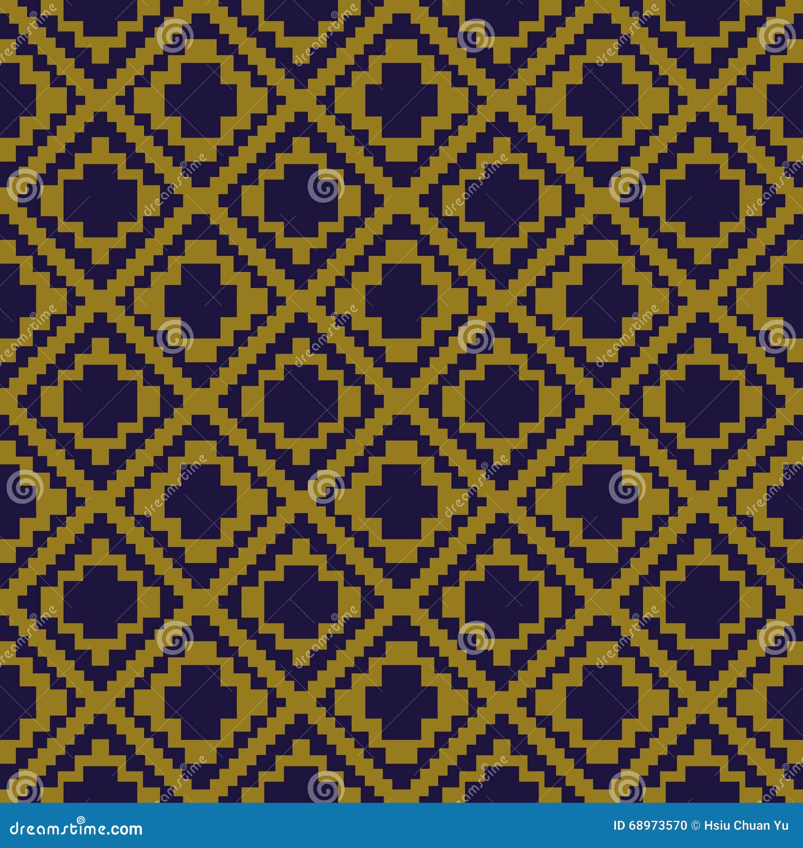 Elegant Antique Background Image of Pixel Diamond Check Pattern. Stock ...