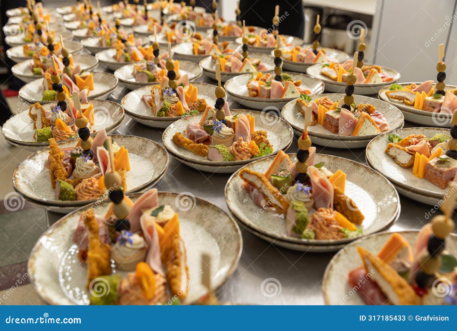 Elegant appetizer platters stock image. Image of food - 317185433