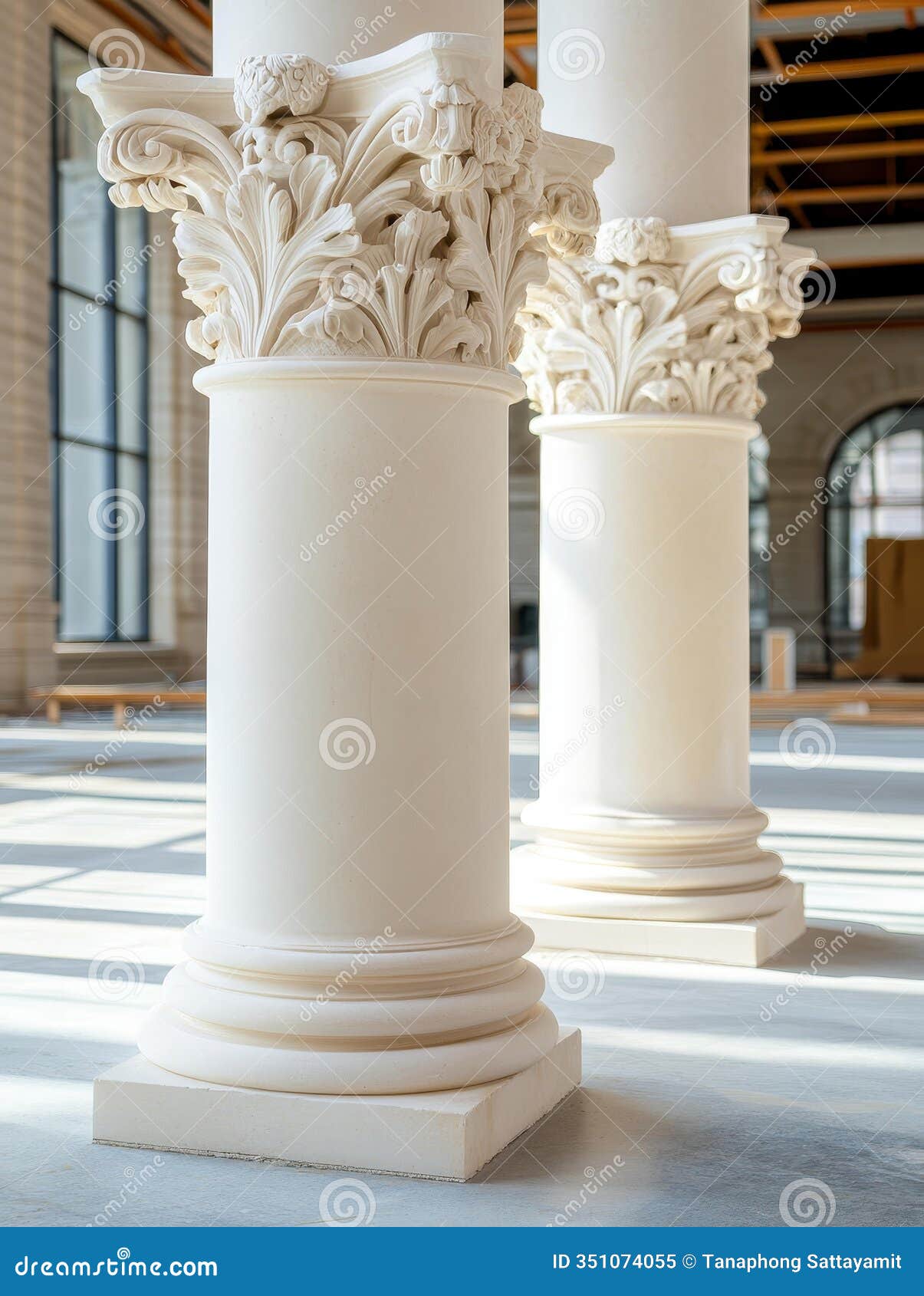 Elegant Architectural Columns Classic Columns Ornate Capitals ...