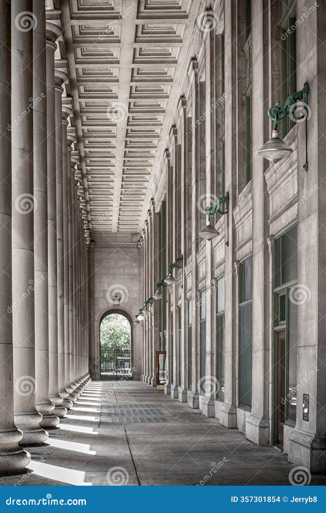 Elegant Architectural Chicago S Union Station Entrance in Black and ...