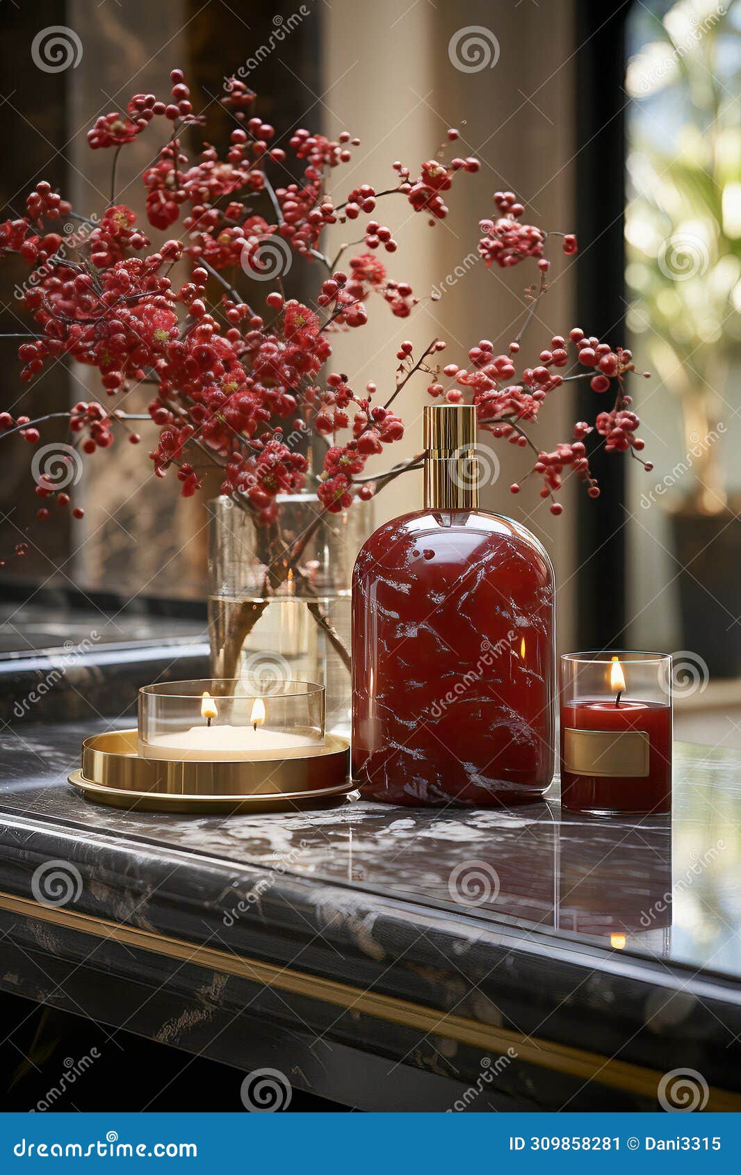 Elegant Aromatherapy Diffuser Setup Stock Illustration - Illustration ...