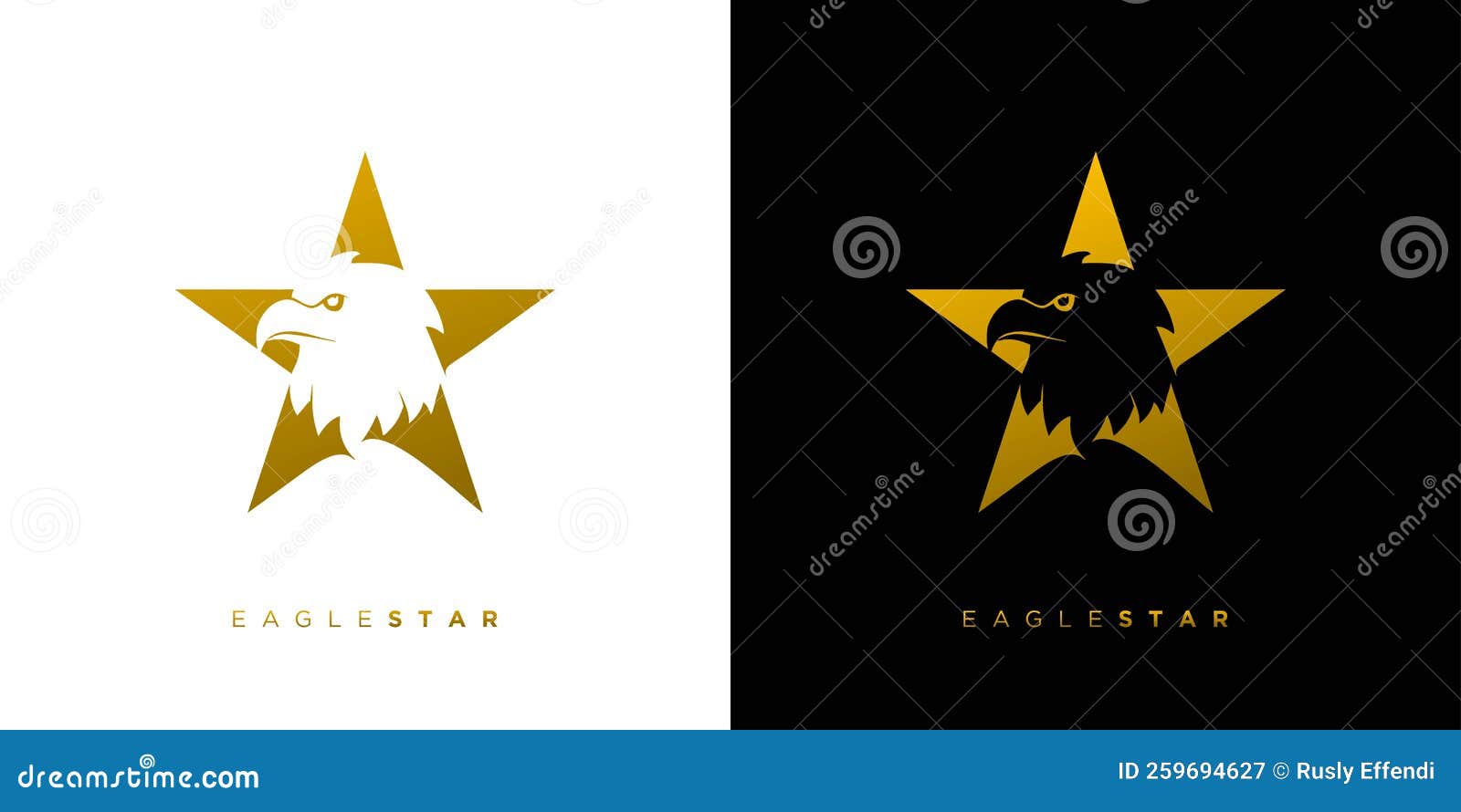 Elegant and Attractive Eagle Star Logo Design Stock Vector ...
