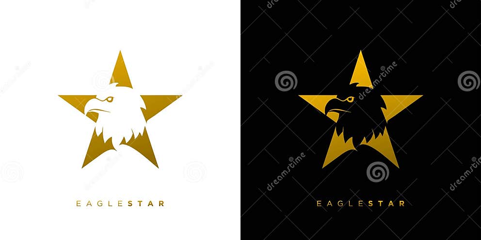 Elegant and Attractive Eagle Star Logo Design Stock Vector - Illustration of power, freedom ...