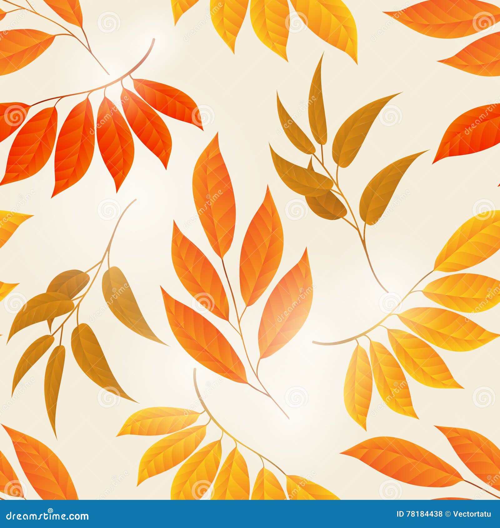 Elegant Autumn Leaves Yellow Background Stock Vector - Illustration of ...