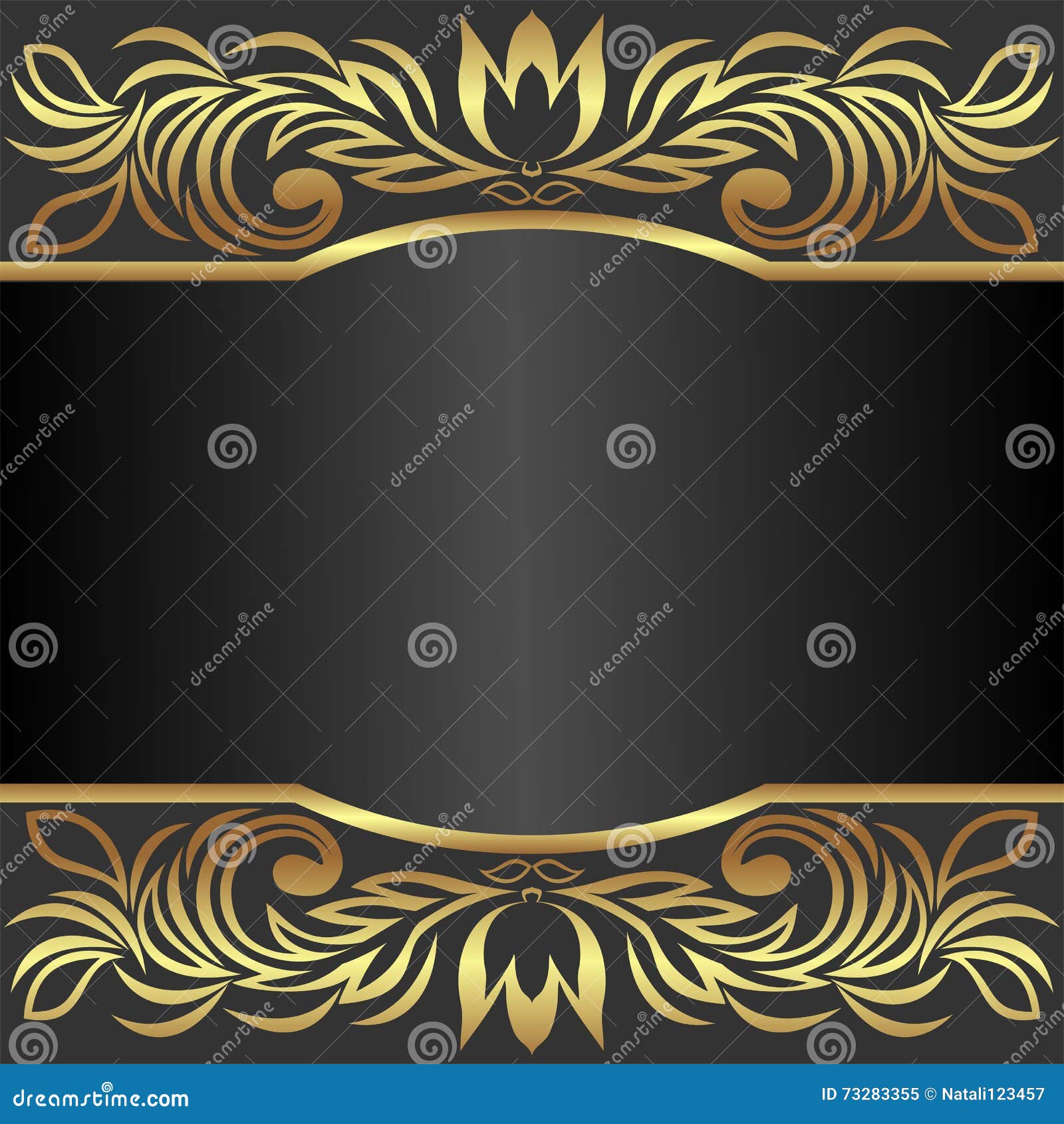 Elegant Background Decorated the Golden Royal Borders with Place for ...