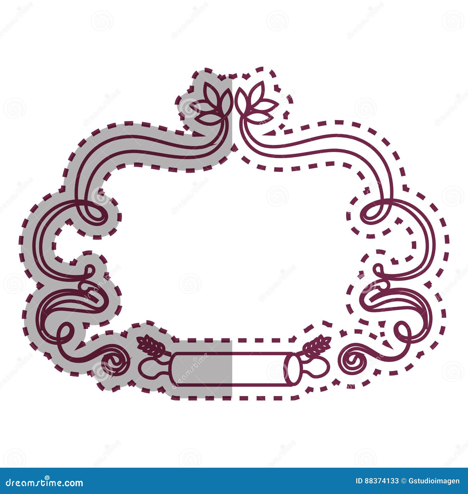 Elegant Bakery Shop Frame Cartoon Vector | CartoonDealer.com #88373559