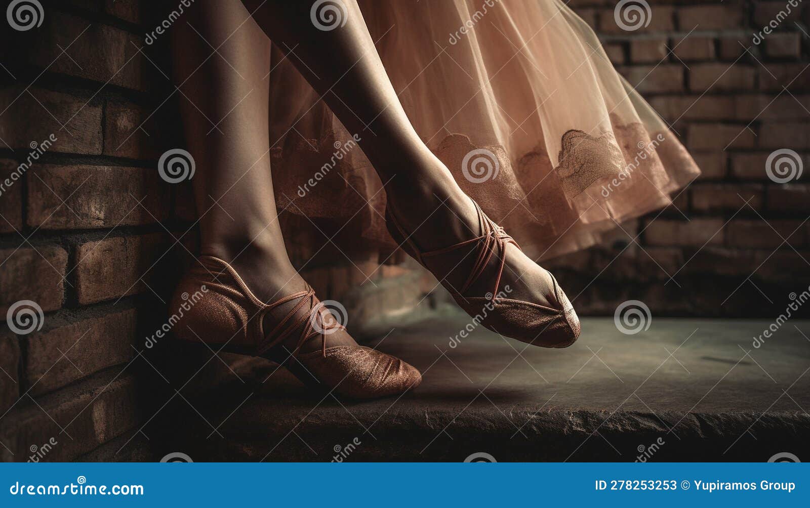 Elegant Ballet Dancer Performs on Stage Gracefully Generated by AI ...