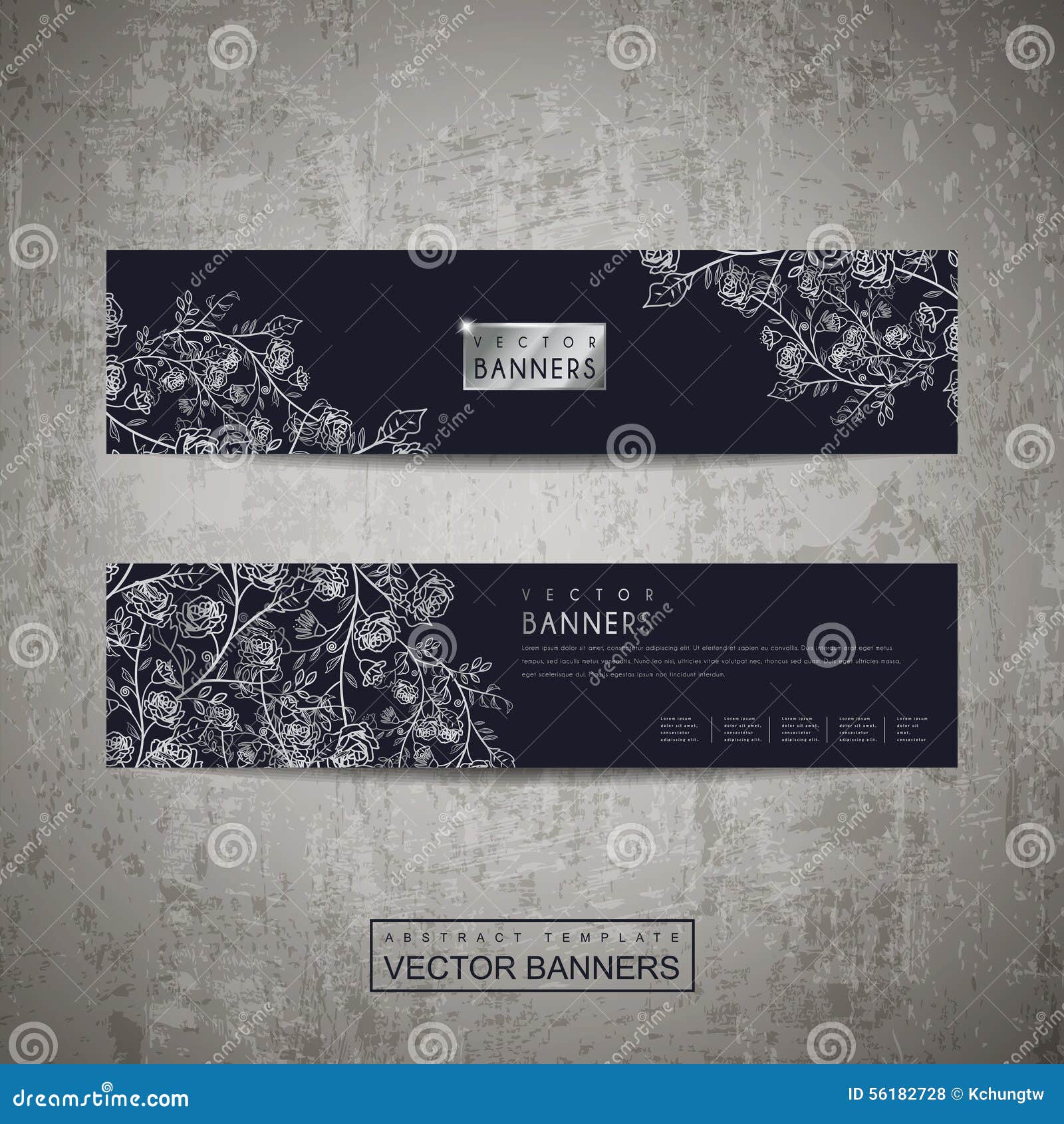 Elegant Banner Template Set Design Stock Vector - Illustration of ...