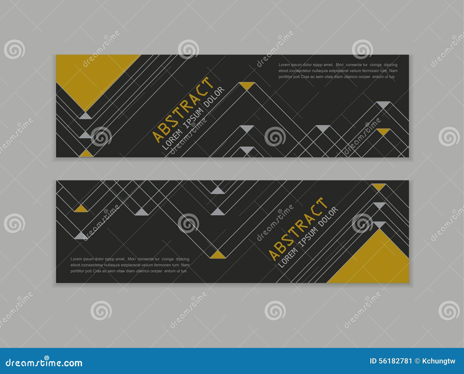 Elegant Banner Template Set Design Stock Vector - Illustration of ...