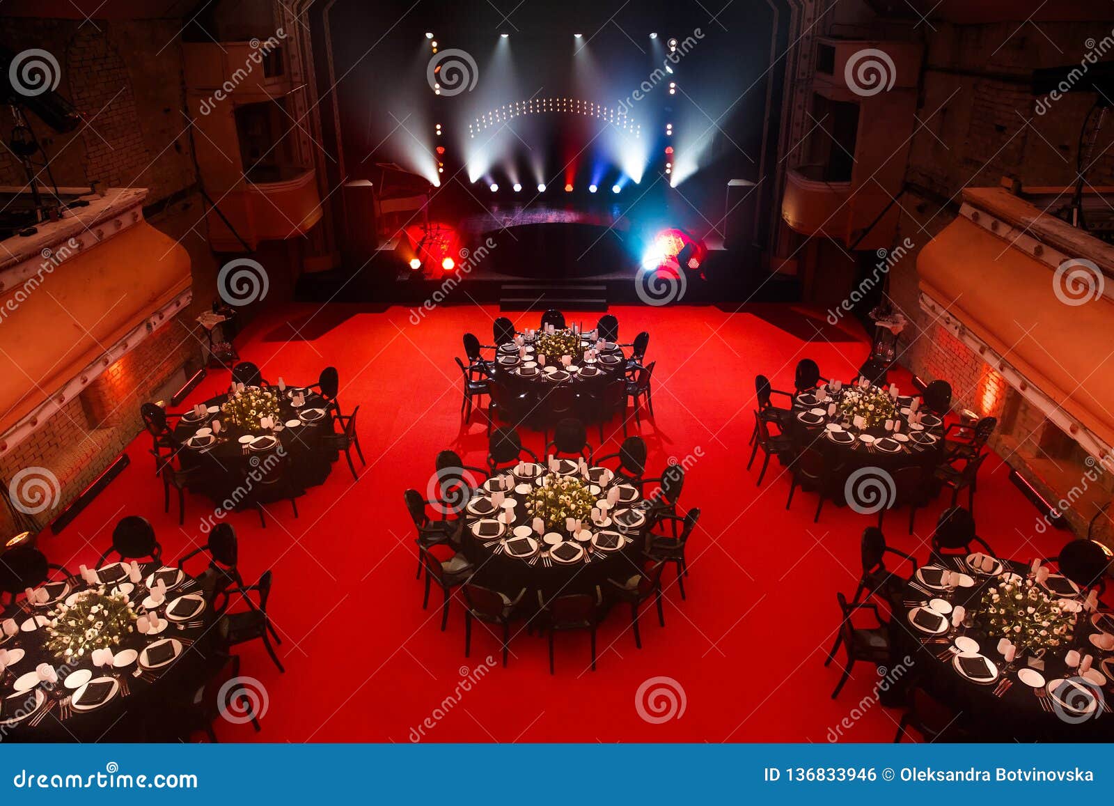Elegant Banquet Hall for a Wedding Party Stock Photo - Image of dining ...