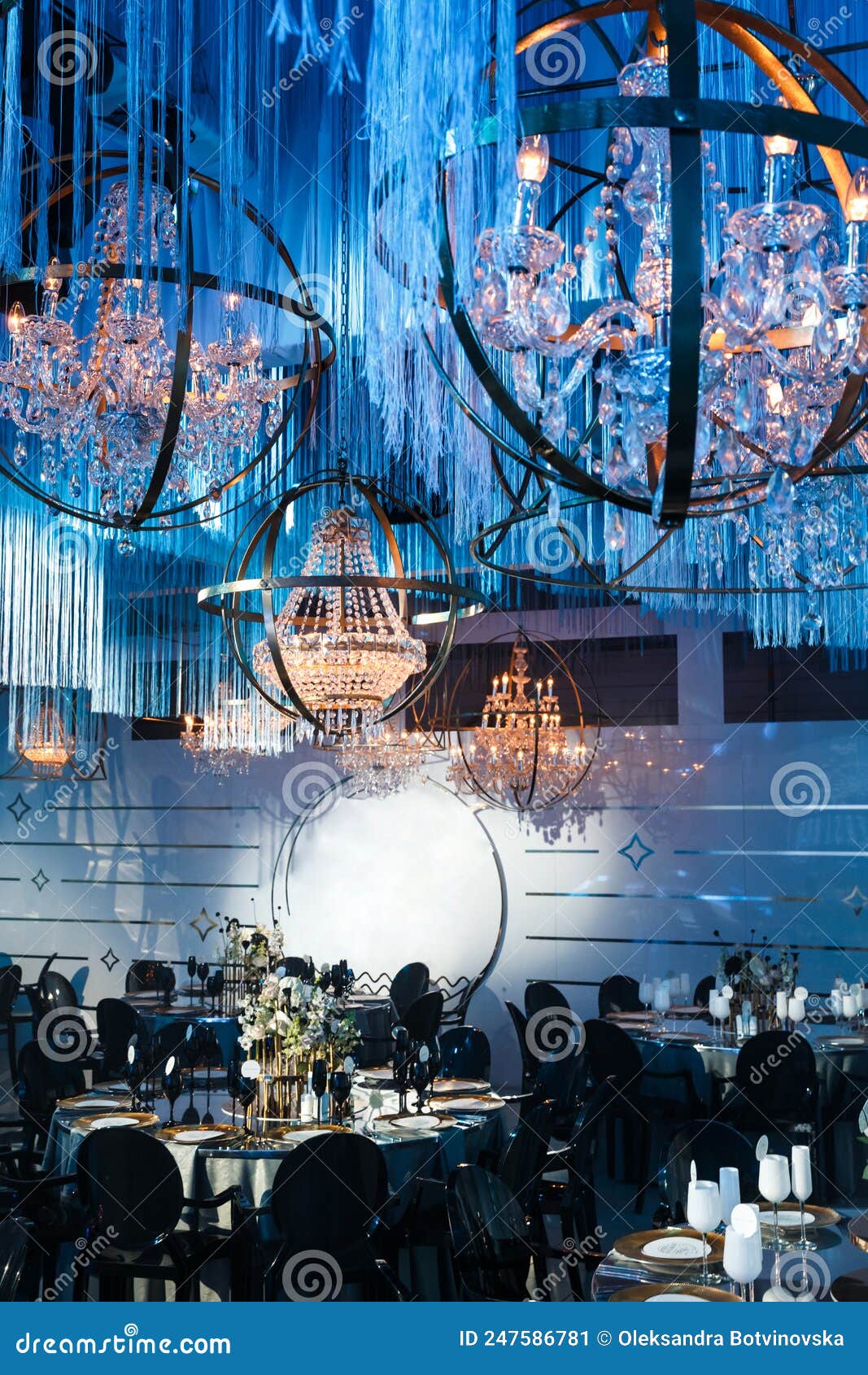 Elegant Banquet Hall for a Wedding Party Stock Image - Image of ...