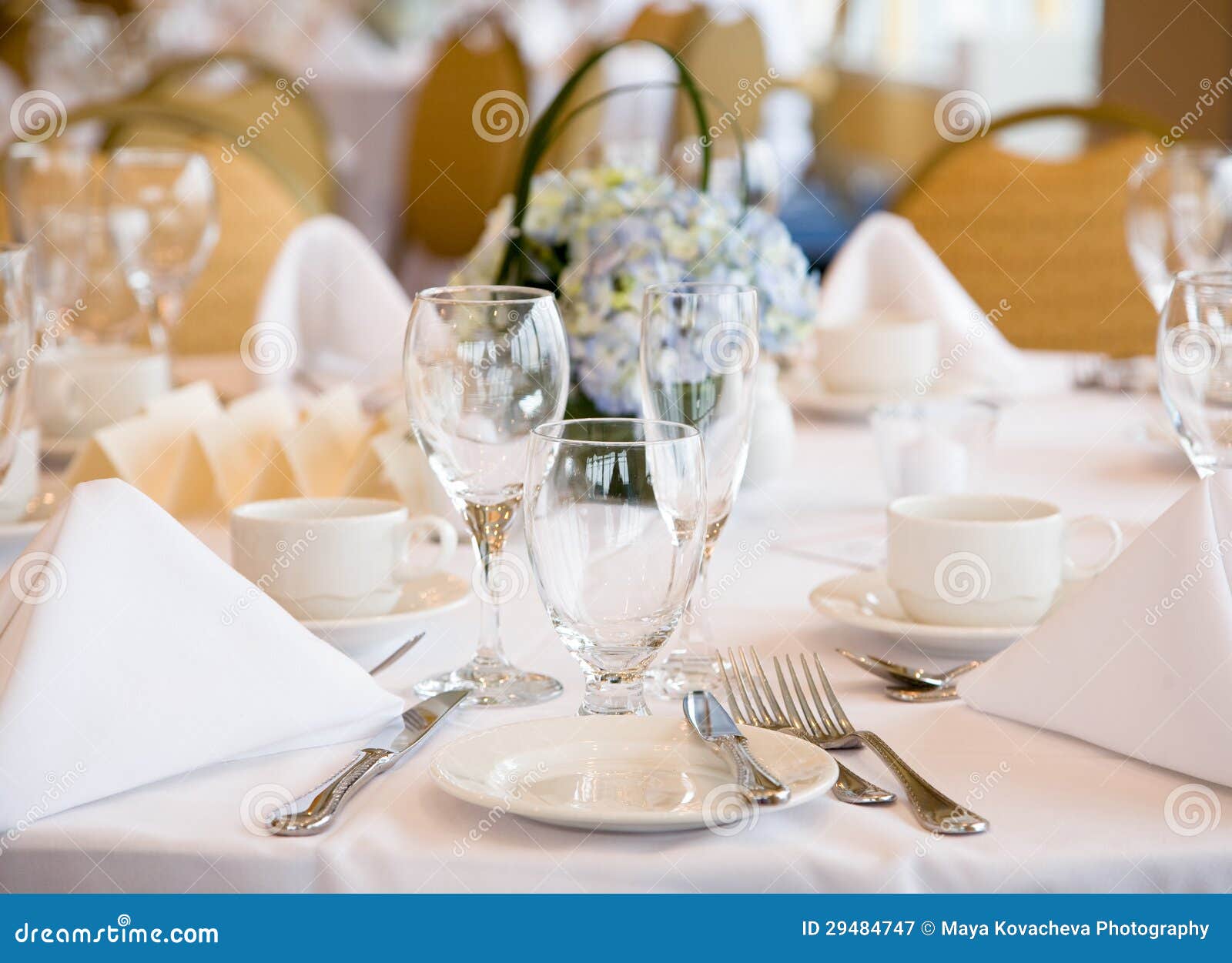 Elegant Banquet Wedding Table Stock Image - Image of beige, elegance ...