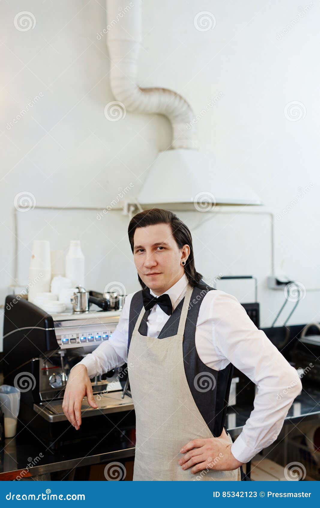 Elegant barista stock image. Image of barman, staff, barista - 85342123